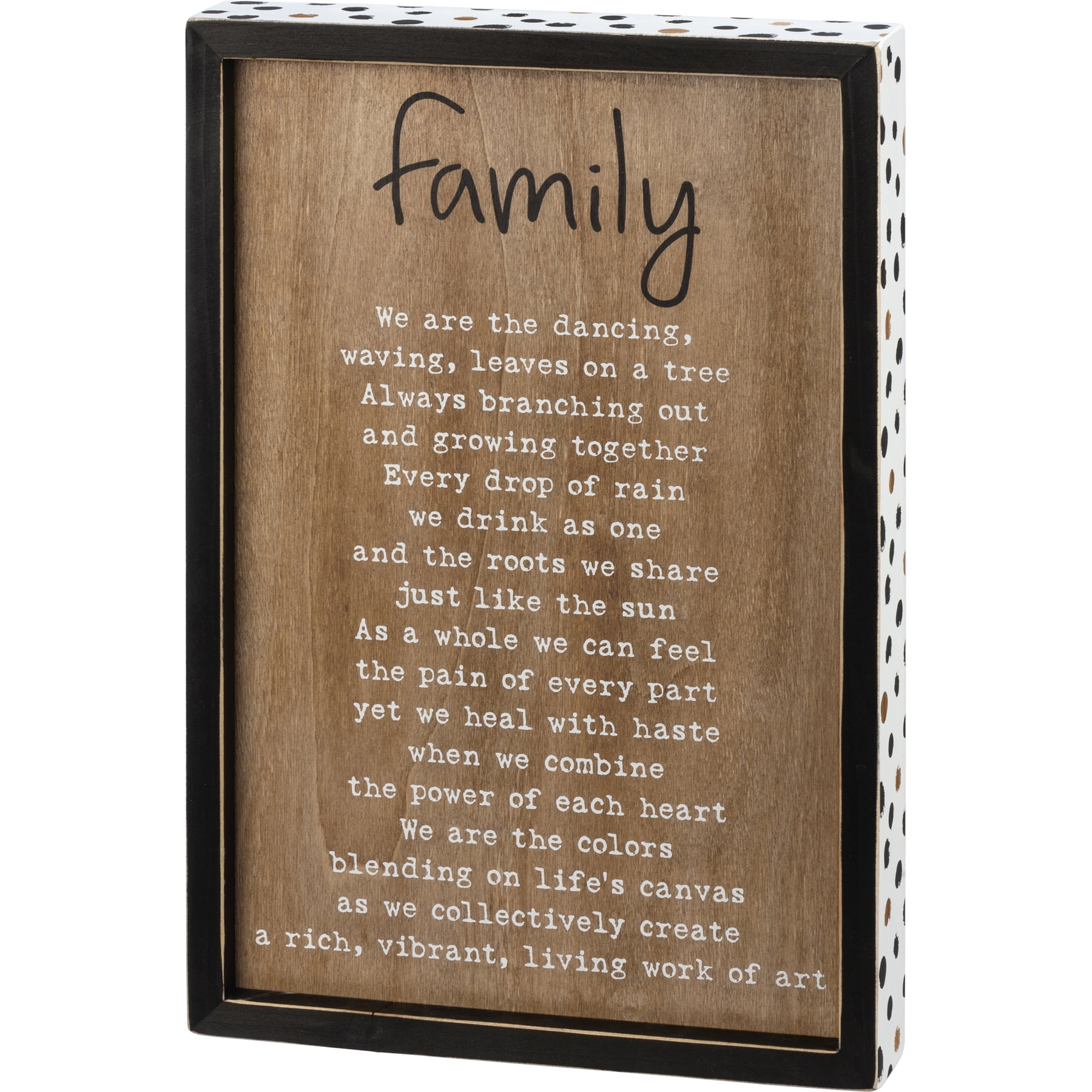 Primitives Inset Box Sign - Family Living Work Of Art 15" x 10 ...
