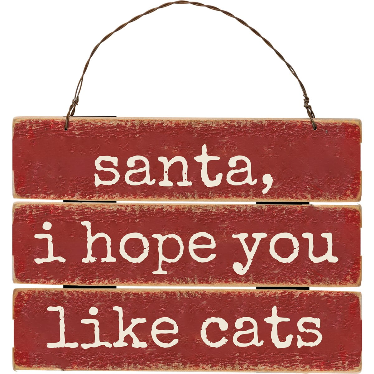 Primitives Ornament - Santa I Hope You Like Cats - Walmart.com