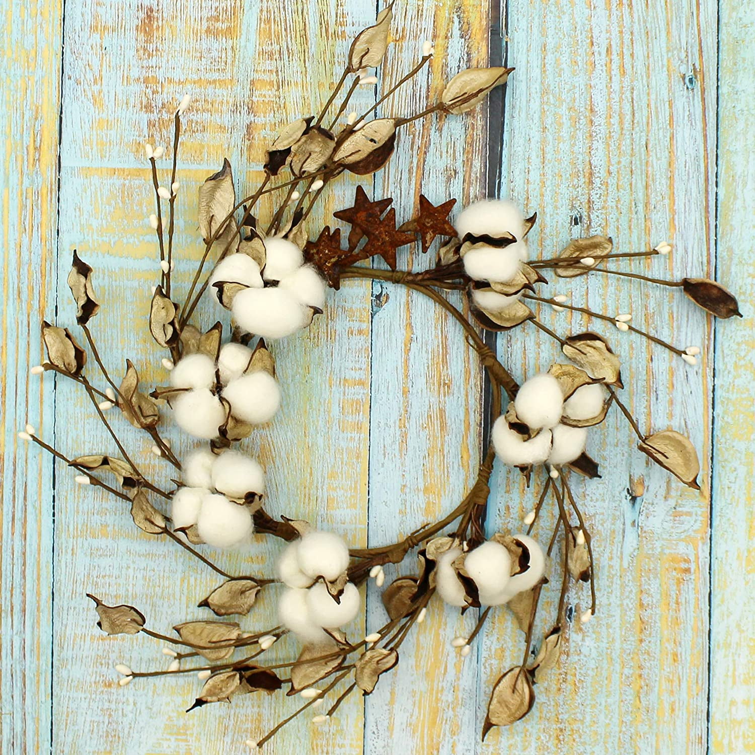 Primitives Rustic Pod Pip Berries And Autumn Leaves With Rusty Barn ...