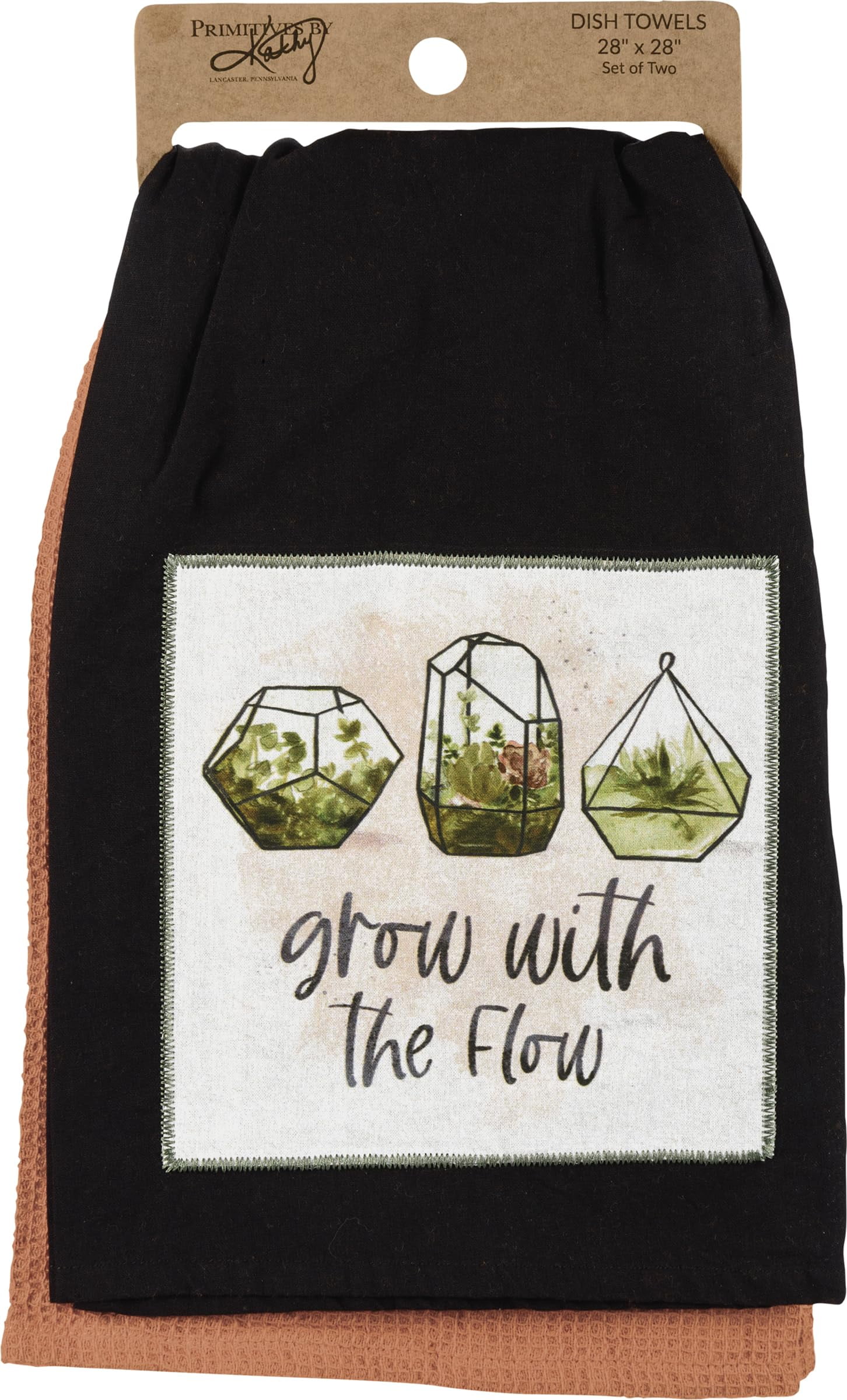 Primitives by Kathy 112419 Kitchen Towel Set Grow with The Flow, 28 ...