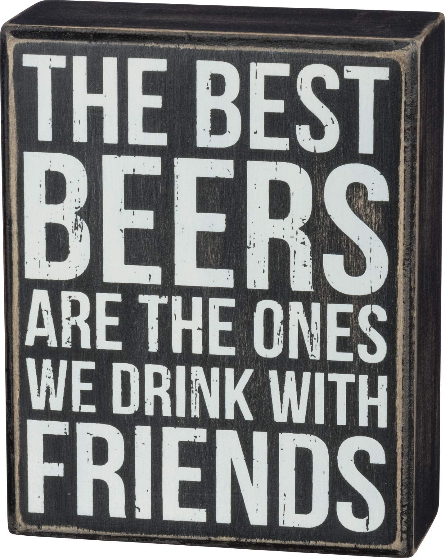 Primitives by Kathy Box Sign Best Beers With Friends Home Decor ...