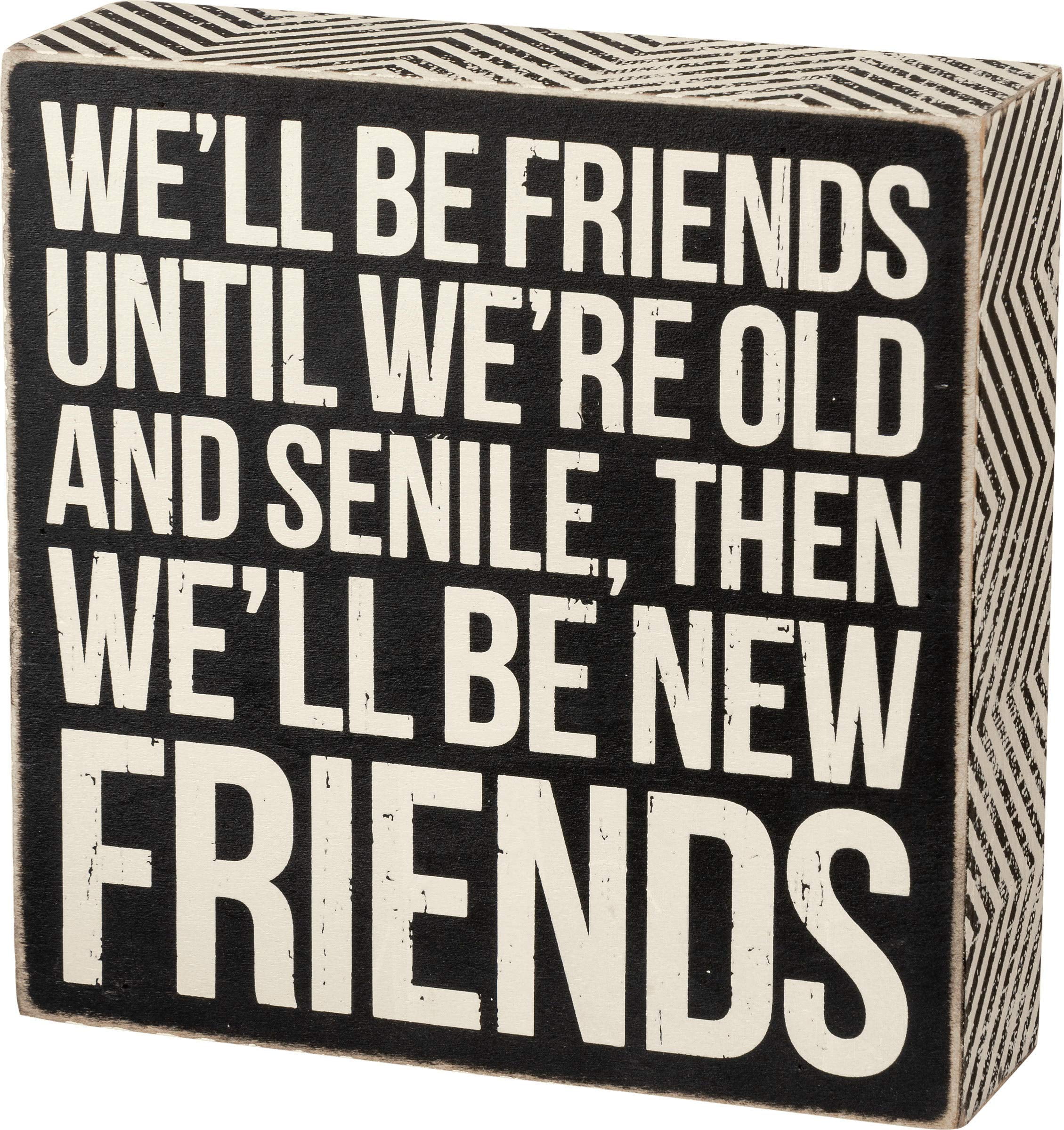 Primitives by Kathy Classic Box Sign, New Friends (30638) - Walmart.com