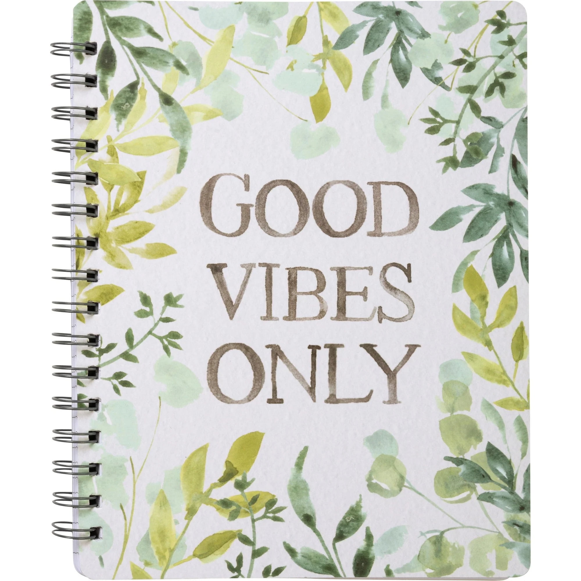 Primitives by Kathy Good Vibes Only Botanical Spiral Notebook | Art on ...