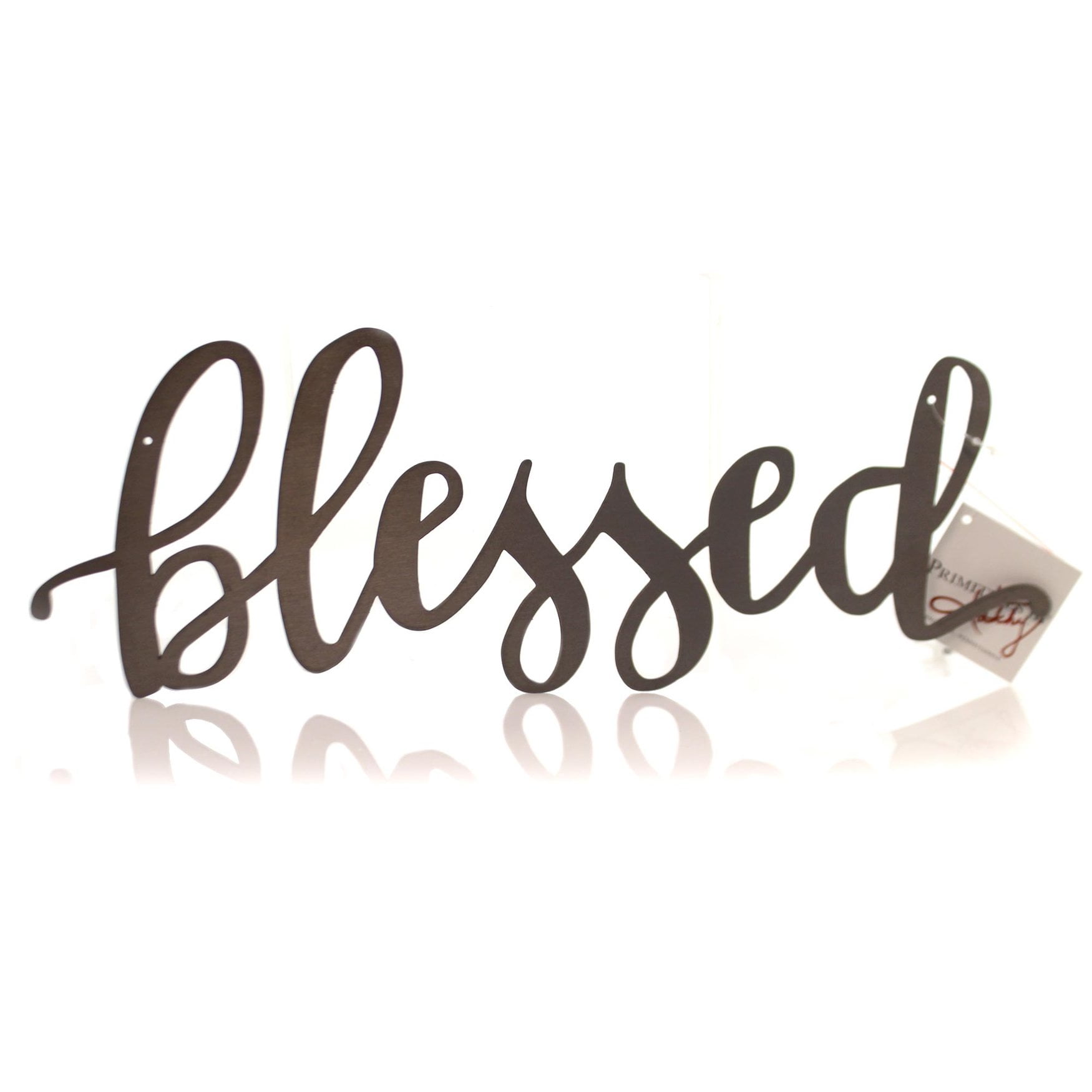 Primitives by Kathy Metal Sign Word-Blessed, 15x5.5 inches - Walmart.com