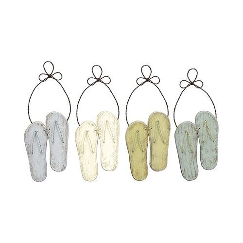 Primitives by Kathy Mini Wooden Flip Flop Wall Hanging with Wire Hanger ...