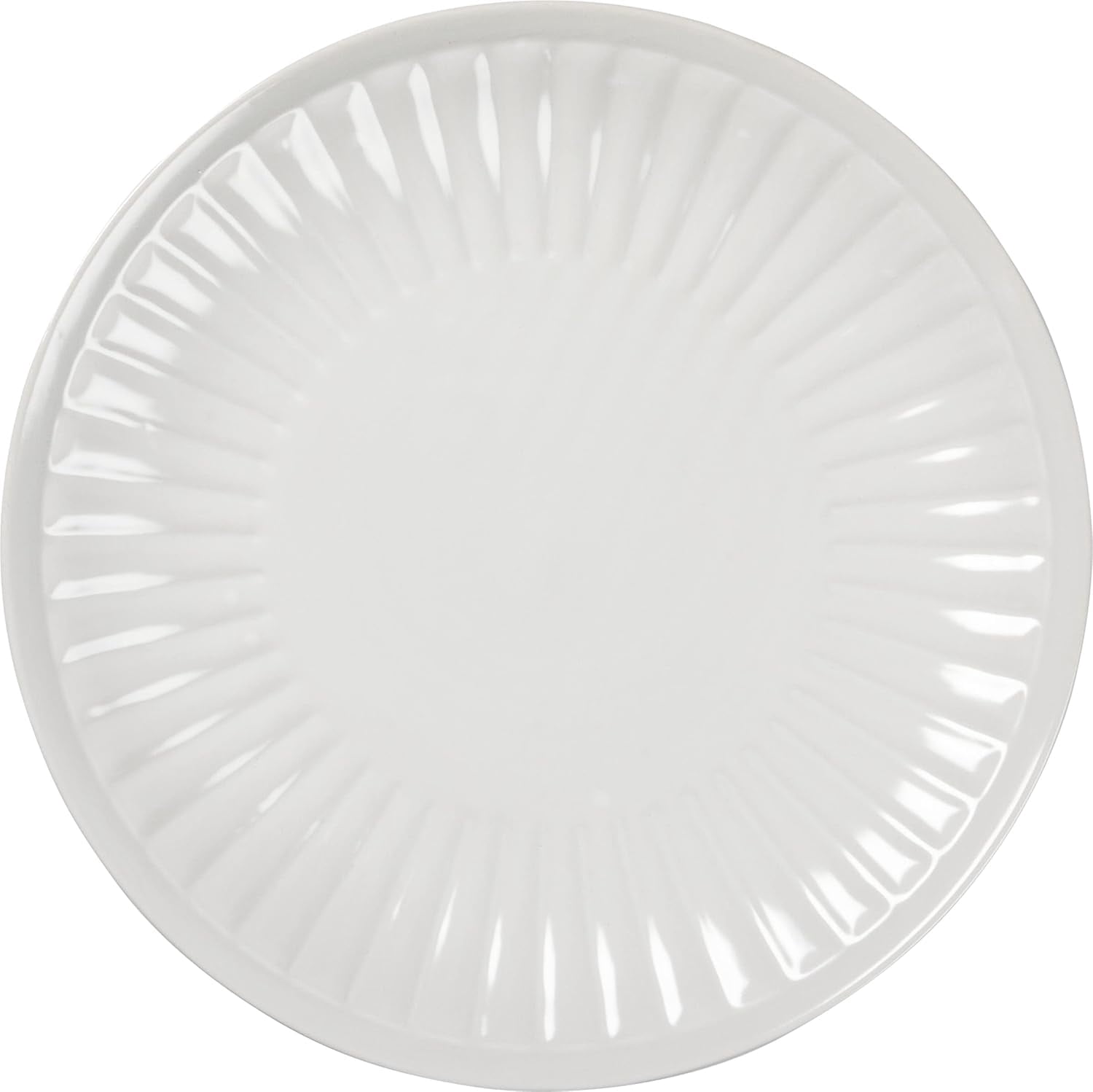 Primitives by Kathy Set of 4 Fluted Cream Colored Stoneware Dinner ...