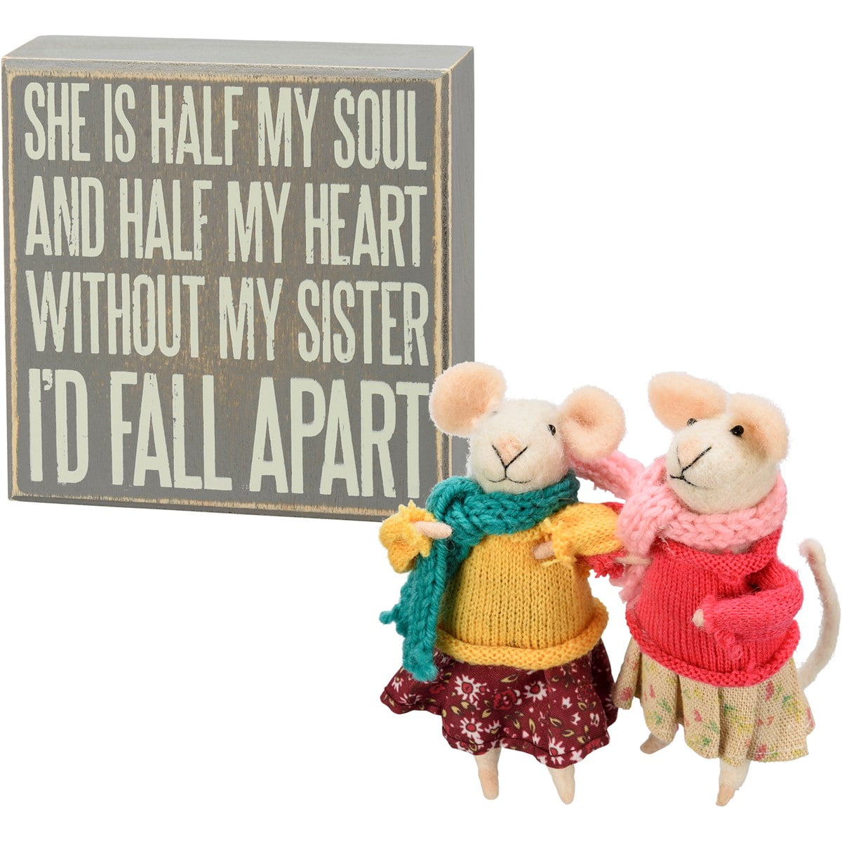 Primitives by Kathy Sisters Felt Mice Sign And Ornament Set - Walmart.com
