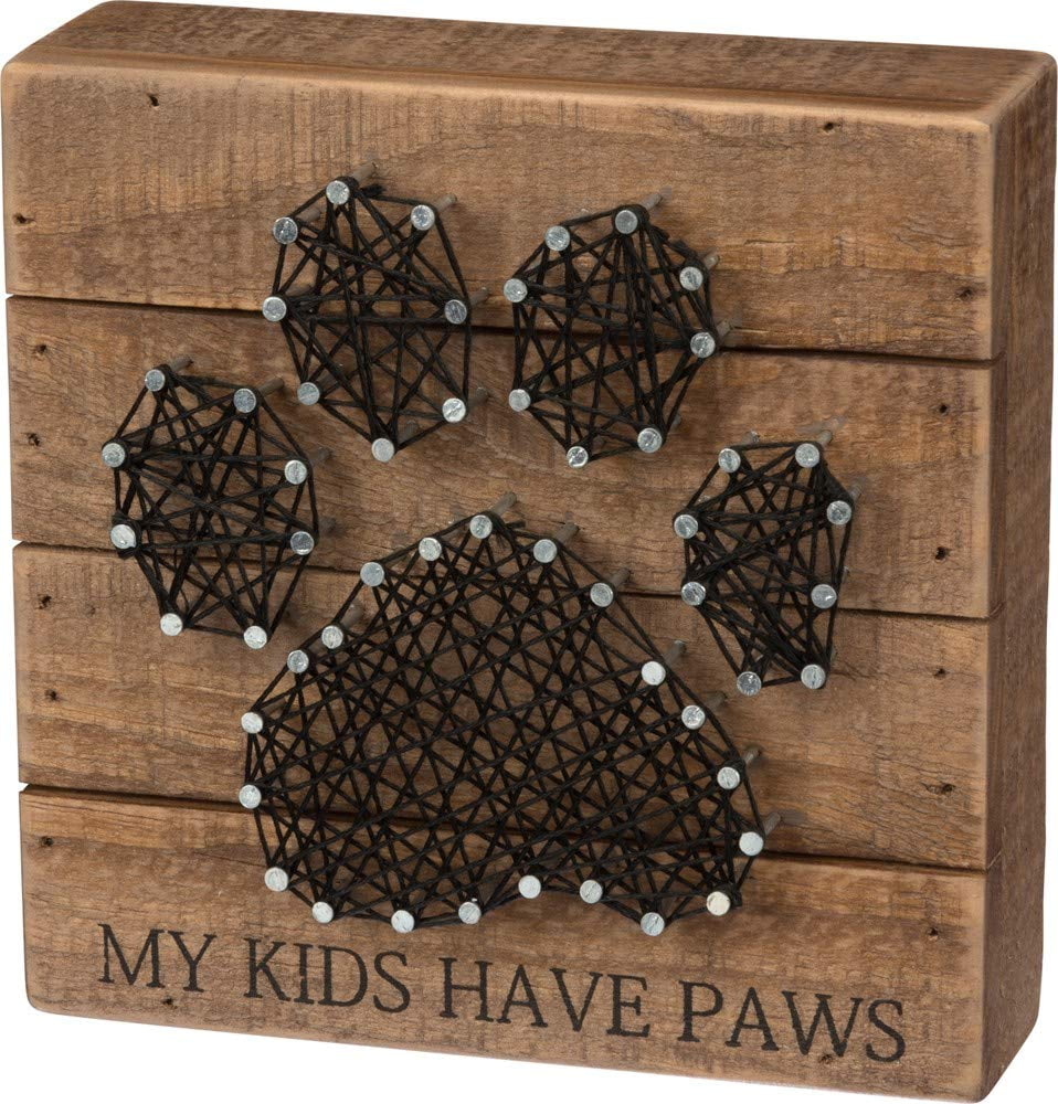 Primitives by Kathy String Art Box Sign, Paws - Walmart.com
