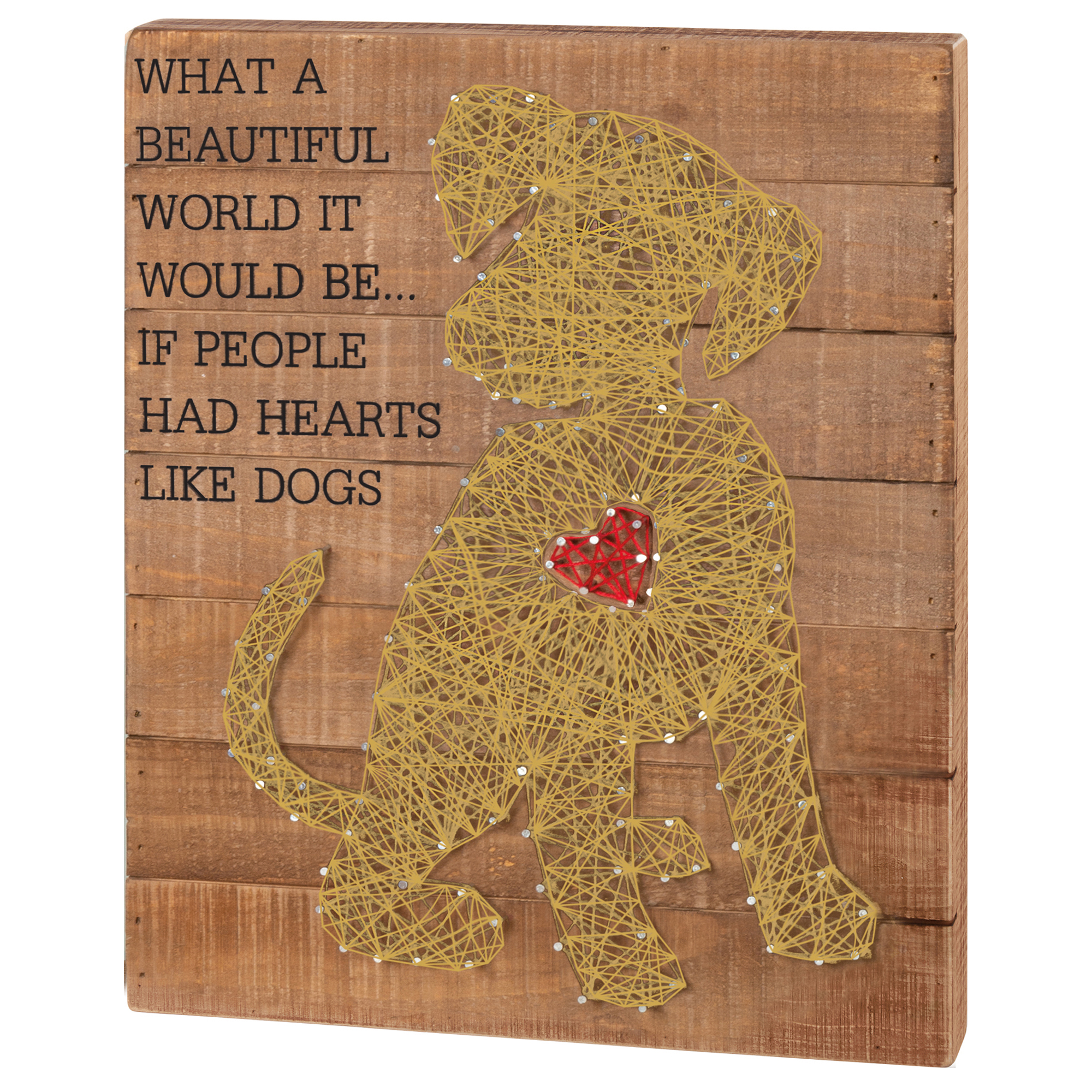 Primitives by Kathy String Art Hearts Like Dogs Sign - Walmart.com