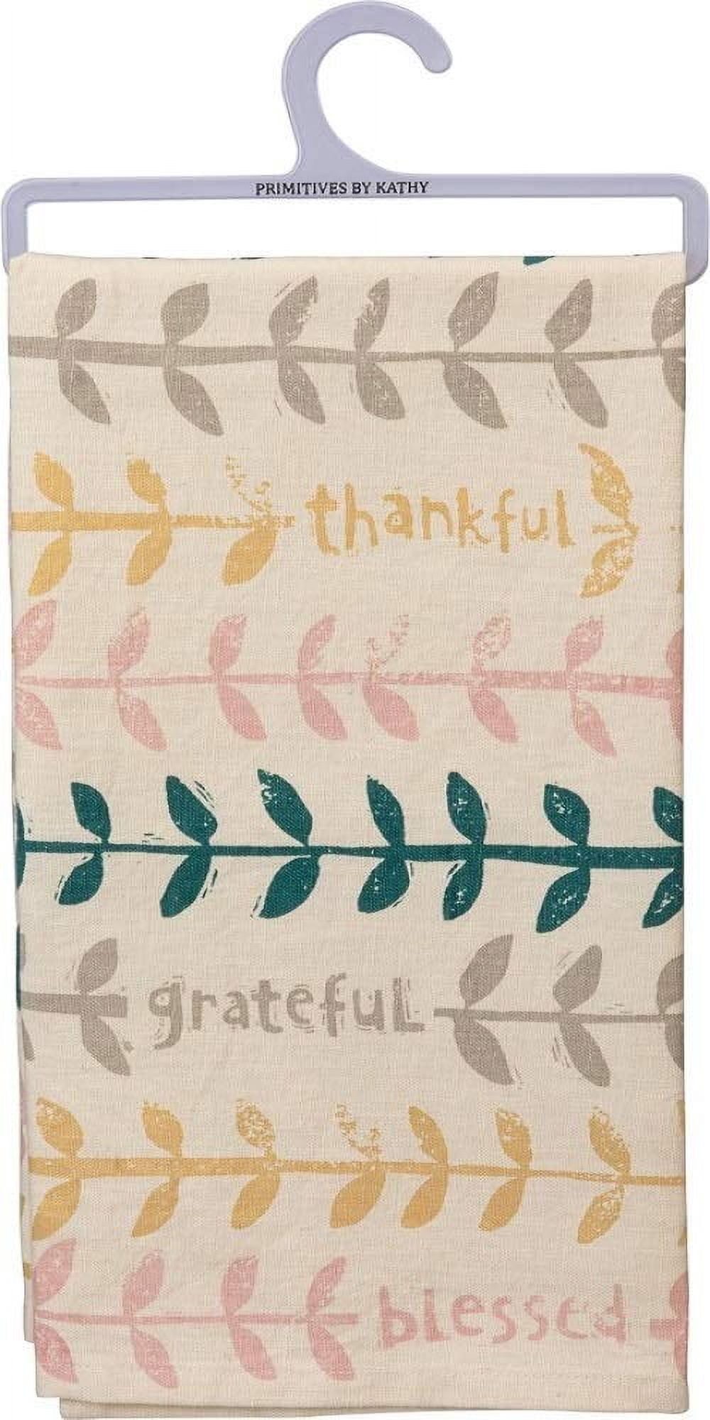 Primitives by Kathy Thankful Grateful Blessed Dish Towel - Walmart.com
