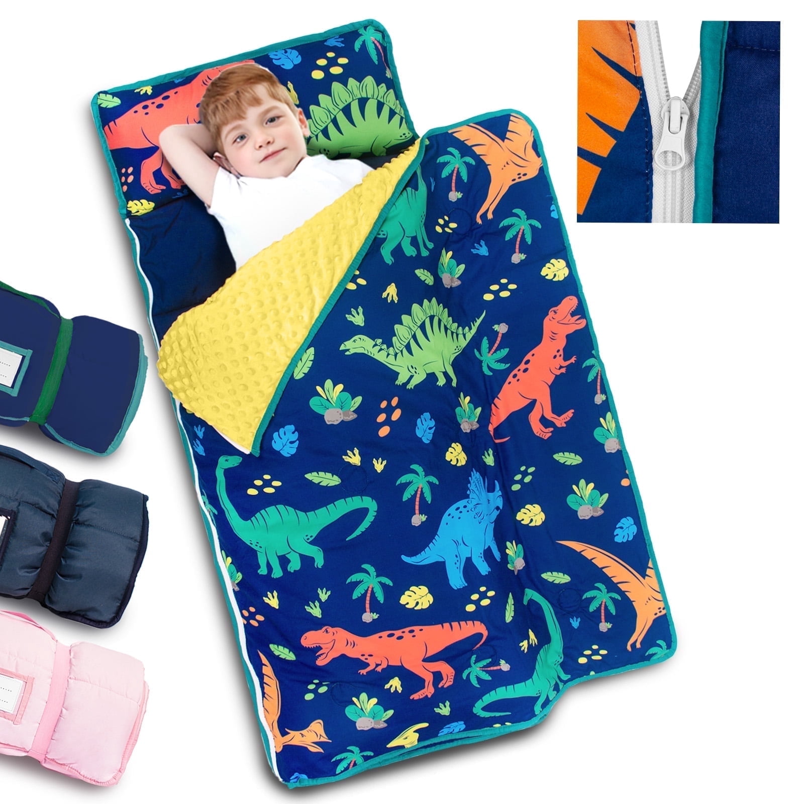 Primlect Toddler Nap Mat, Detachable Blanket & Removable Pillow, for ...