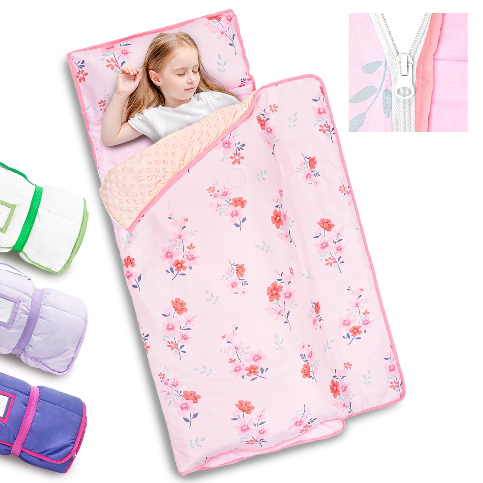 Primlect Toddler Nap Mat, Detachable Blanket & Removable Pillow, for ...
