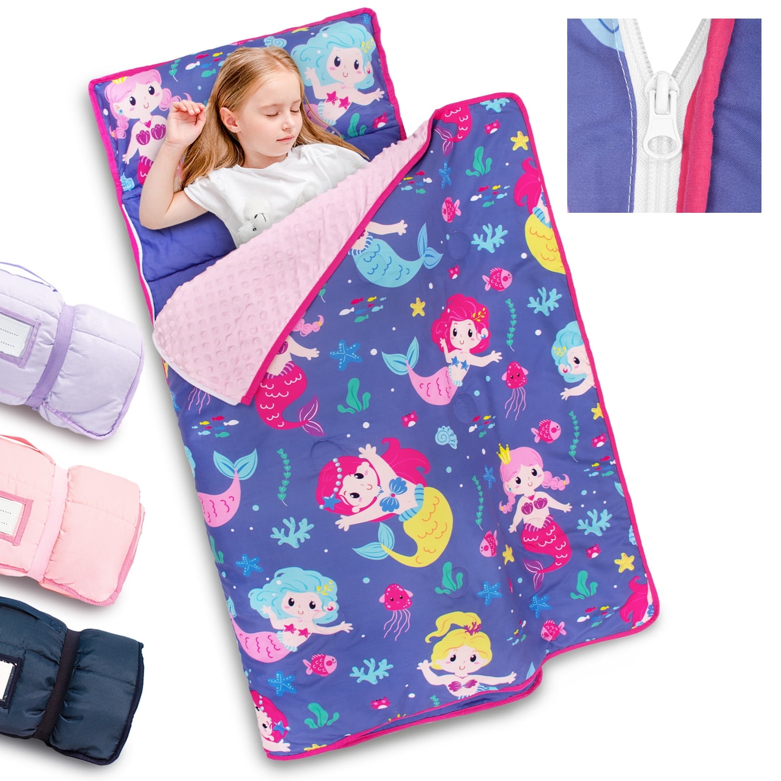 Primlect Toddler Nap Mat, Detachable Blanket & Removable Pillow, for ...