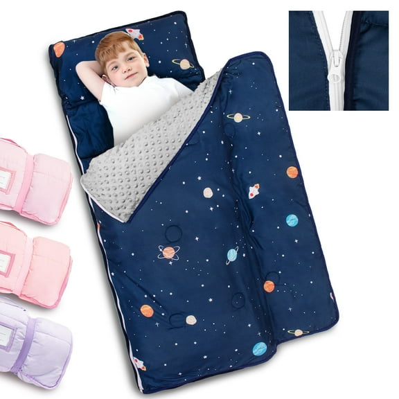 Primlect Sleeping Bag, 61" x 27" Plush Nap Mat with Pillow, Cozy ...