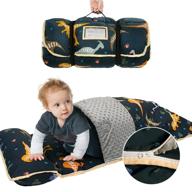 Primlect Nap Mat, 55" x 22" x 3" Kinder Mat with Zipper, Removable ...