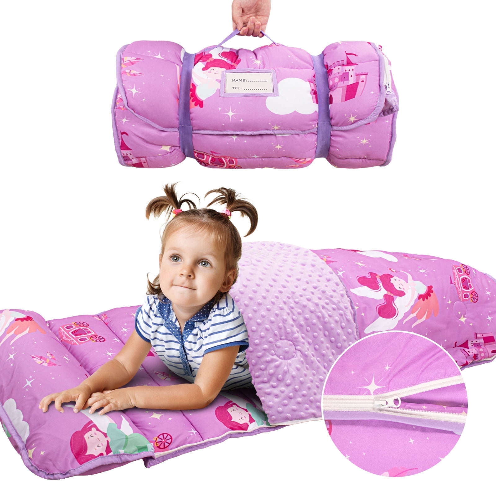Primlect Nap Mat, 55" x 35" x 3" Kinder Mat with Detachable Pillow and ...