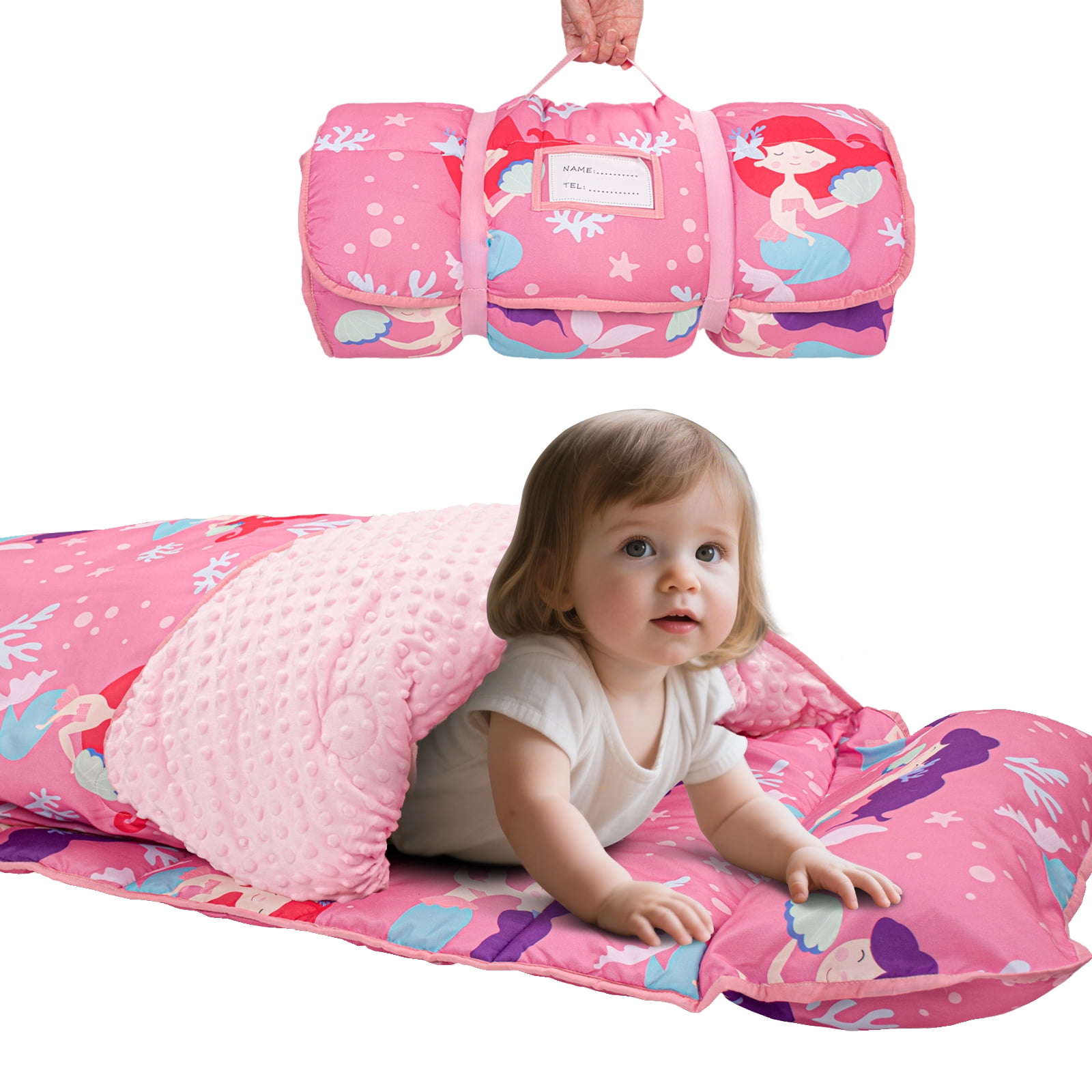 Primlect Nap Mat, 55" x 22" x 3", Kinder Mat with Removable Pillow, for ...
