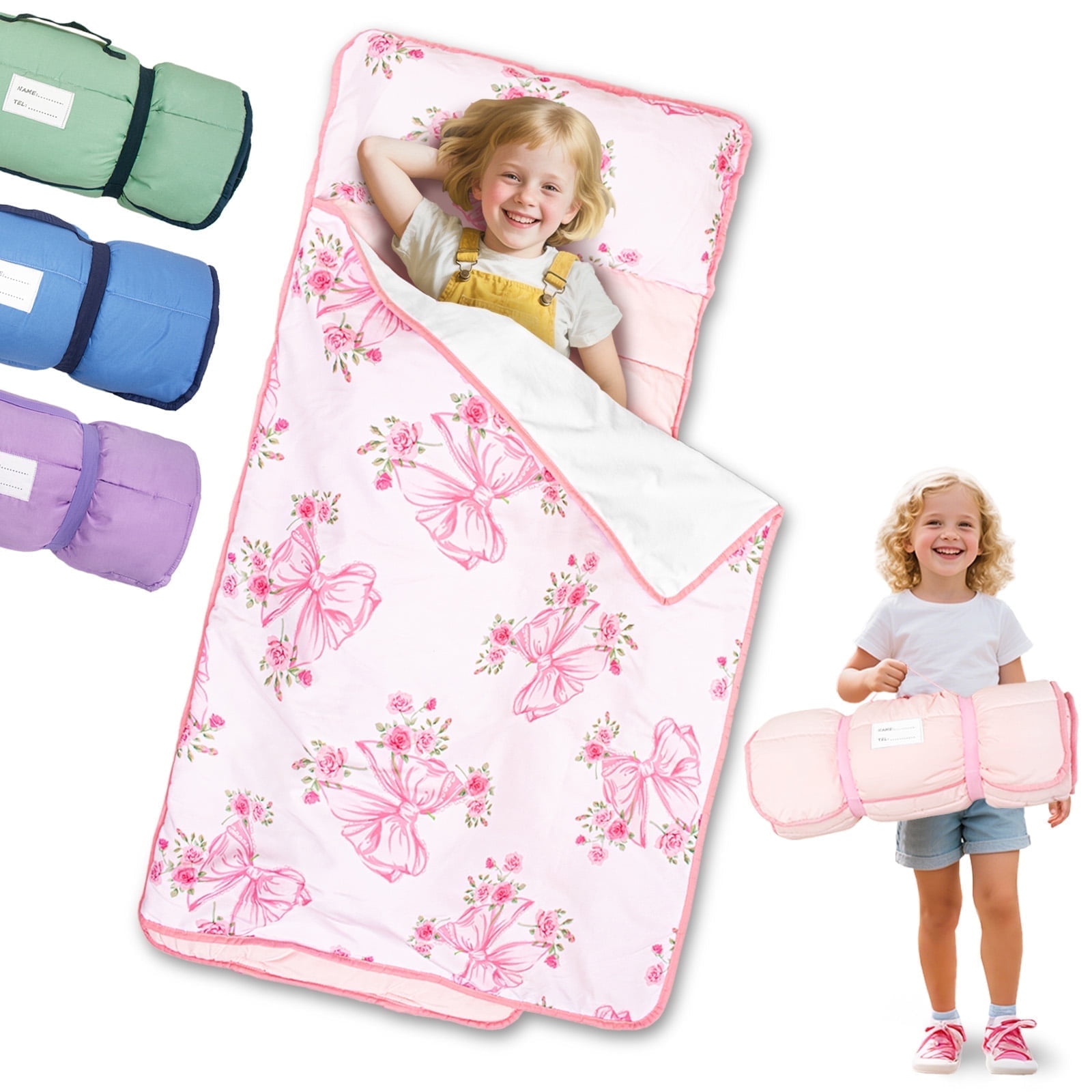 Primlect Toddler Nap Mat, 51" x 22", Lightweight Sleeping Bag with ...