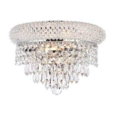 Valetta Integrated LED chip light Chrome Wall Sconce Clear Royal Cut ...