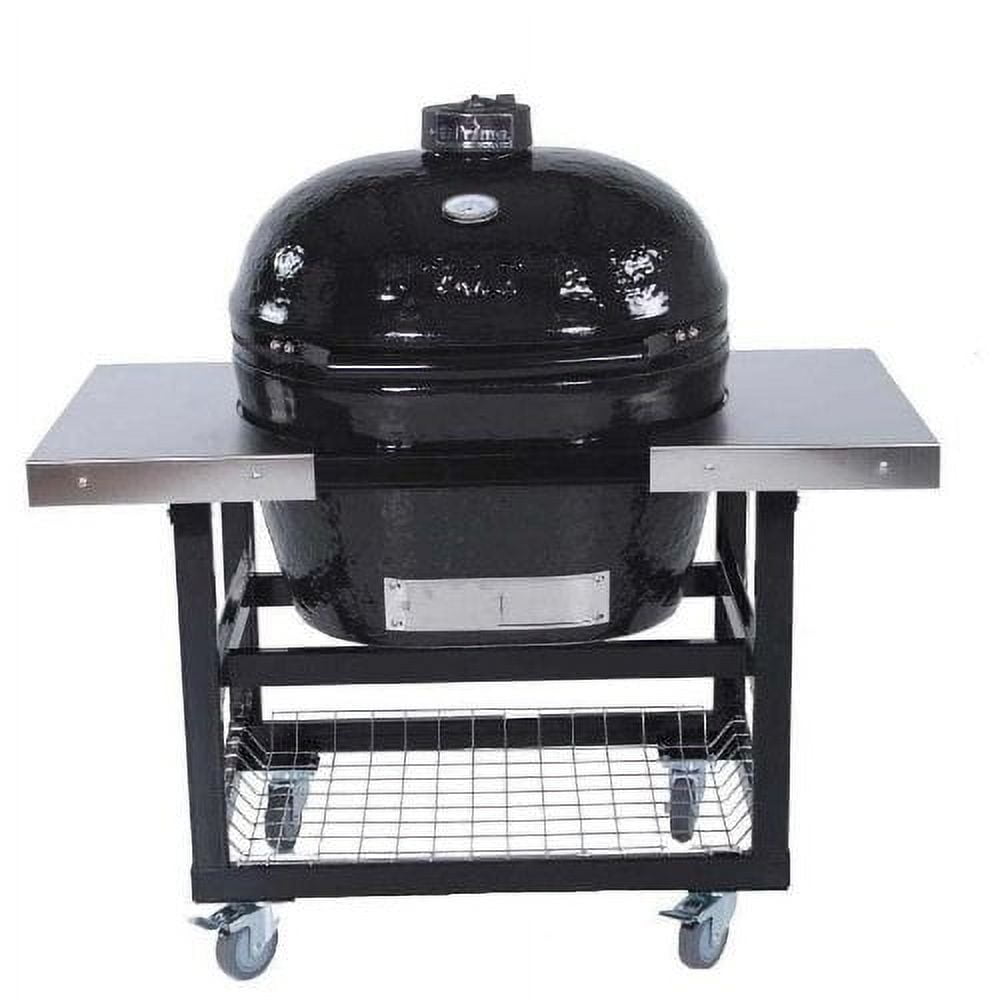 Primo Ceramic Charcoal Smoker Grill On Cart With Side Tables - Oval Xl ...