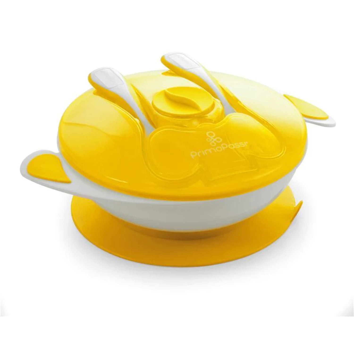 Primo Passi Baby Suction Bowl with Utensils, Yellow - Walmart.com