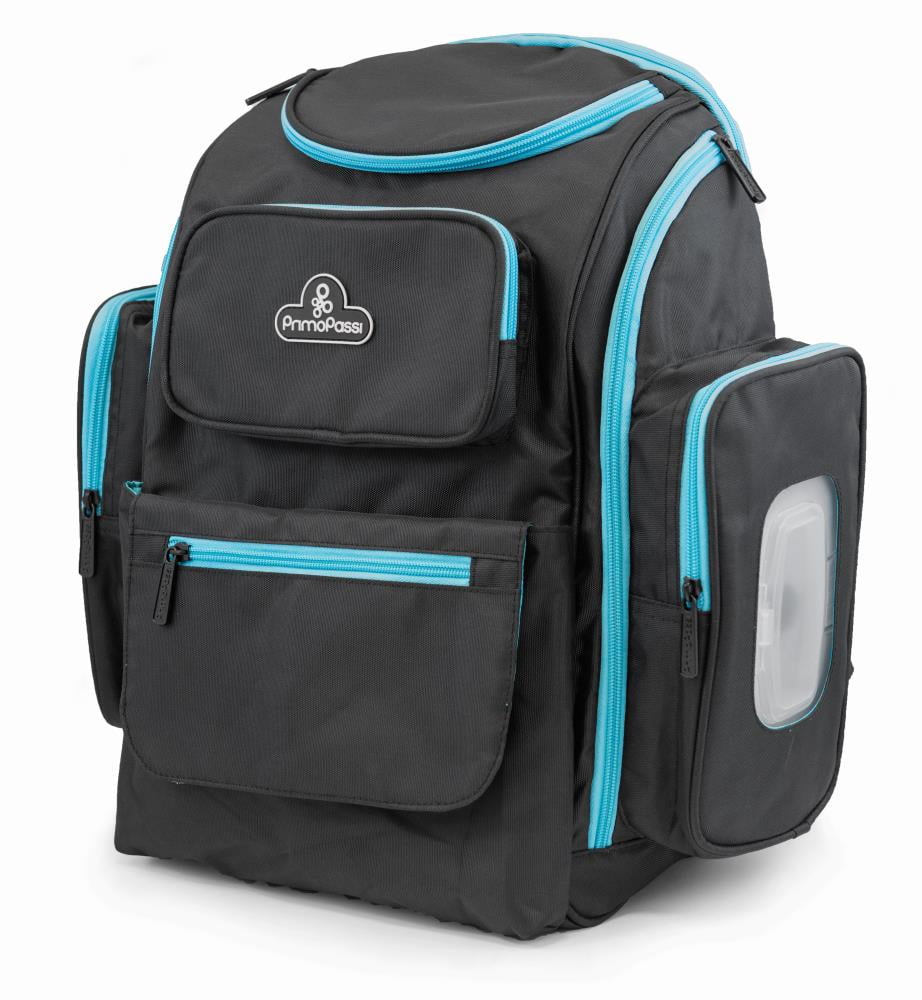 Primo Passi Backpack Diaper Bag, Blue, 12 Pockets, Insulated, Hard ...