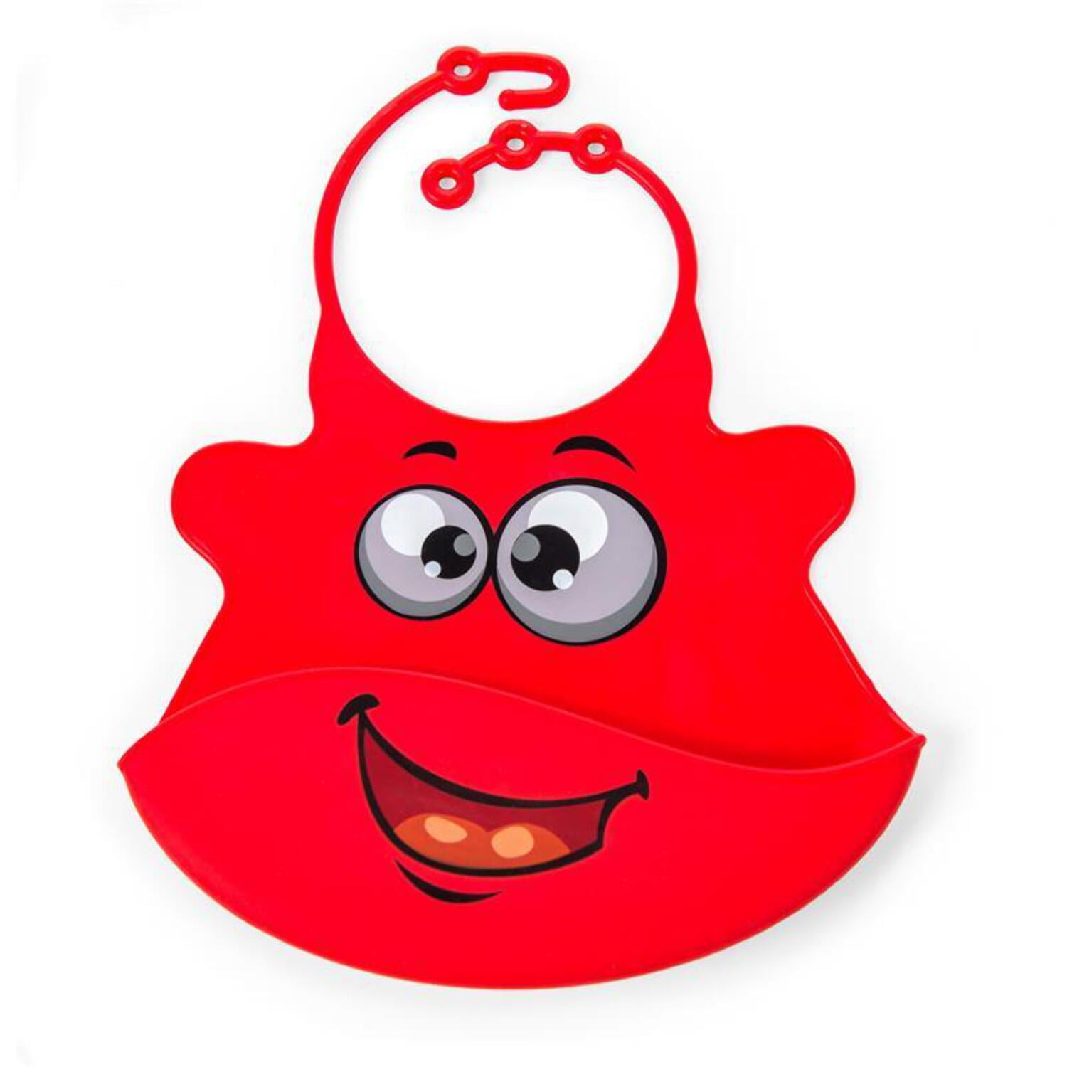 Primo Passi - Silicone Baby Bib, Red Face - Walmart.com