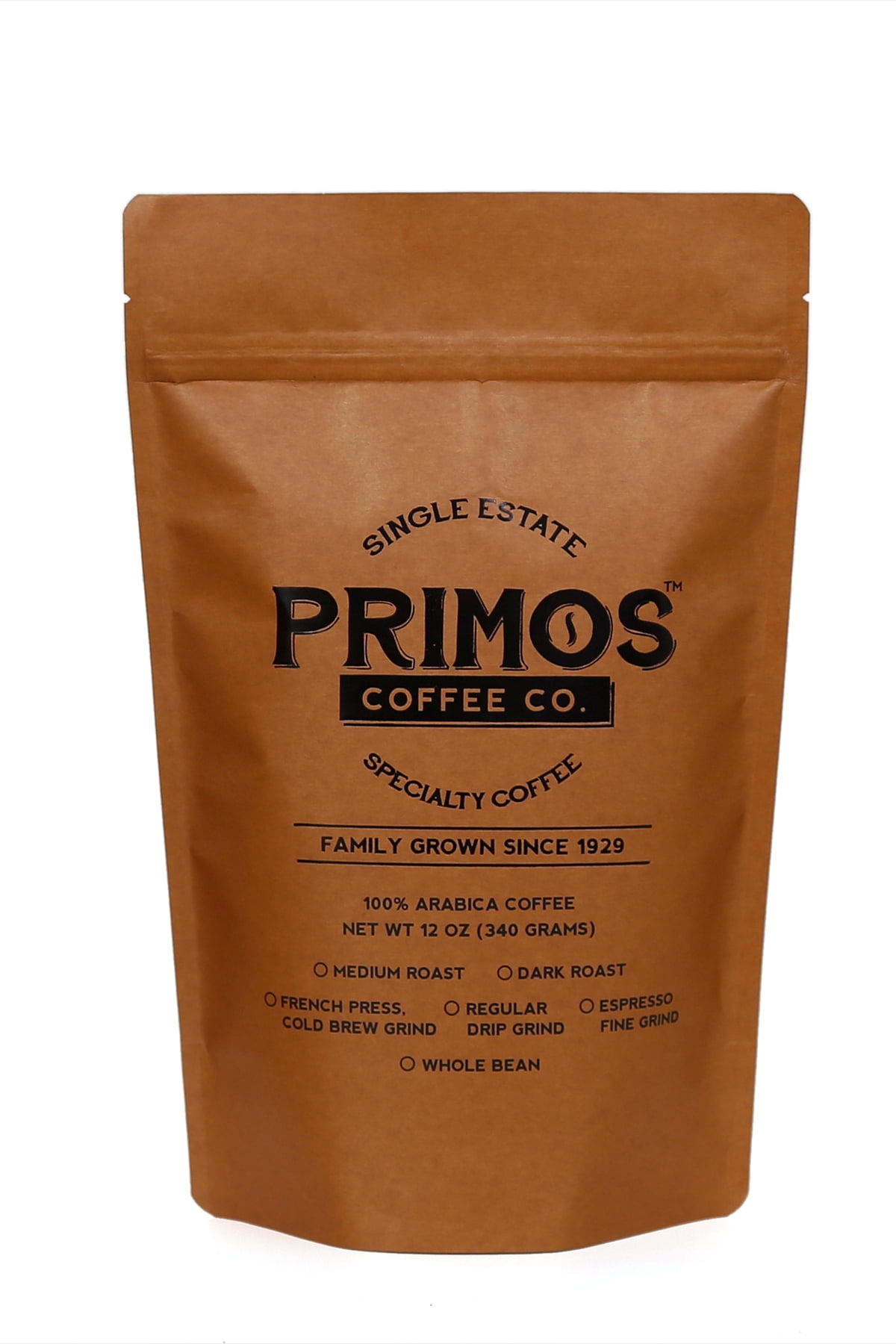 Primos Coffee, French Press Coffee, Coarse Ground, Medium Roast, 12 oz ...