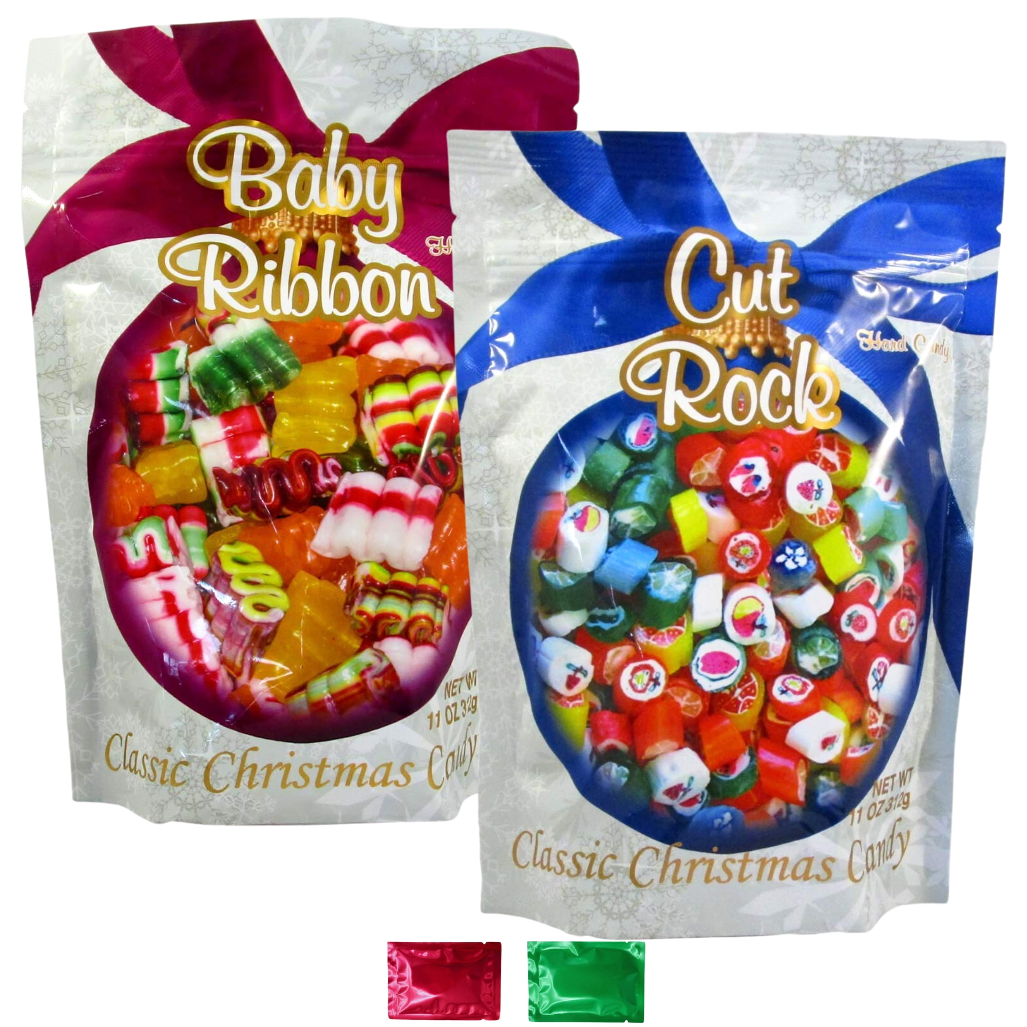 Primrose Baby Ribbon Hard Candy and Cut Rock Classic Christmas Candy ...