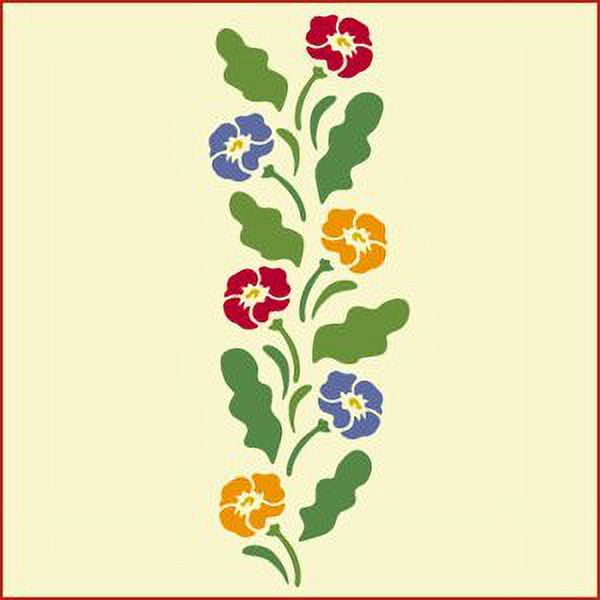 Primrose Border Stencil - Flower Floral Arrangements Bouquet Border ...