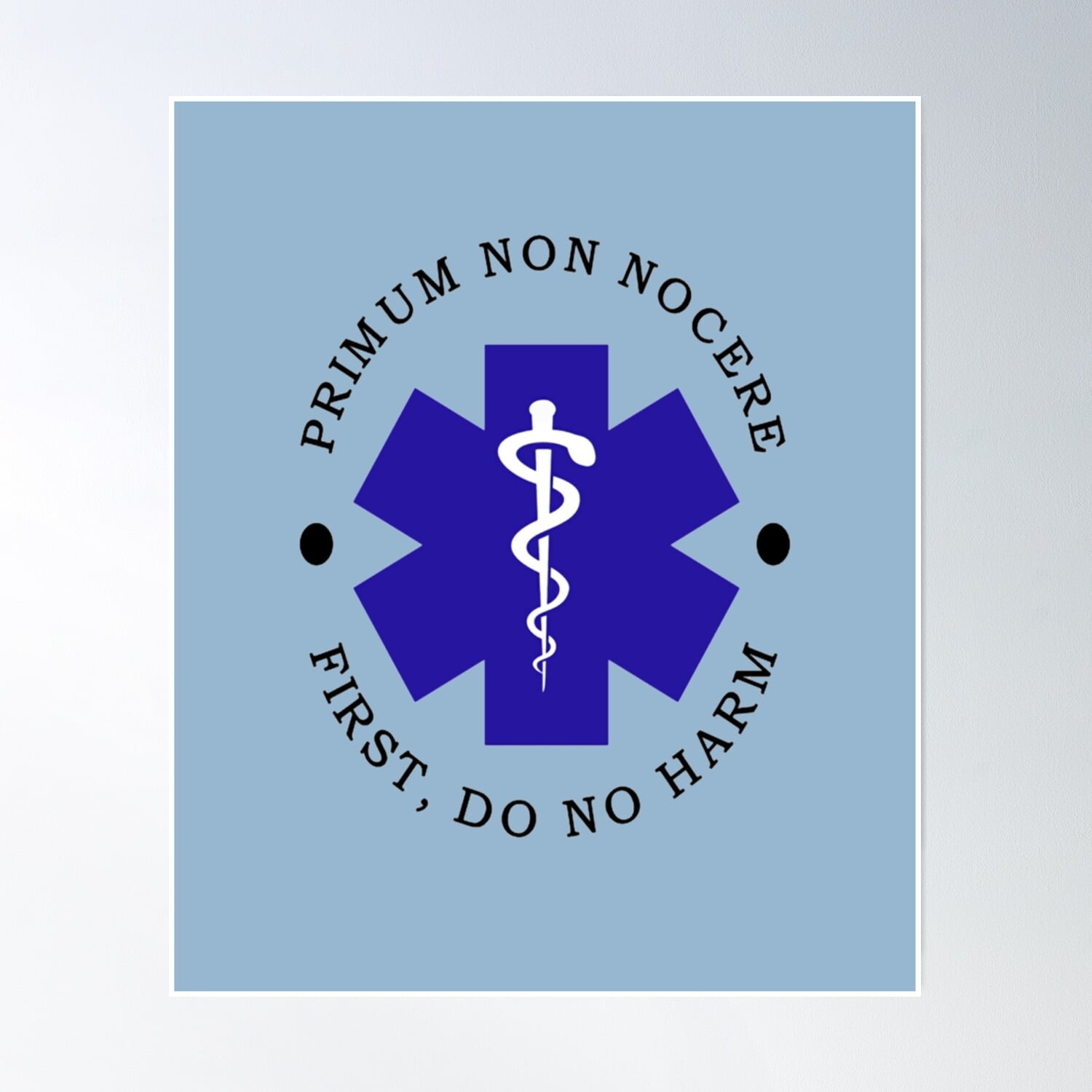 Primum Non Nocere - First Do No Harm - V2 Poster Wall Art, Modern Wall ...