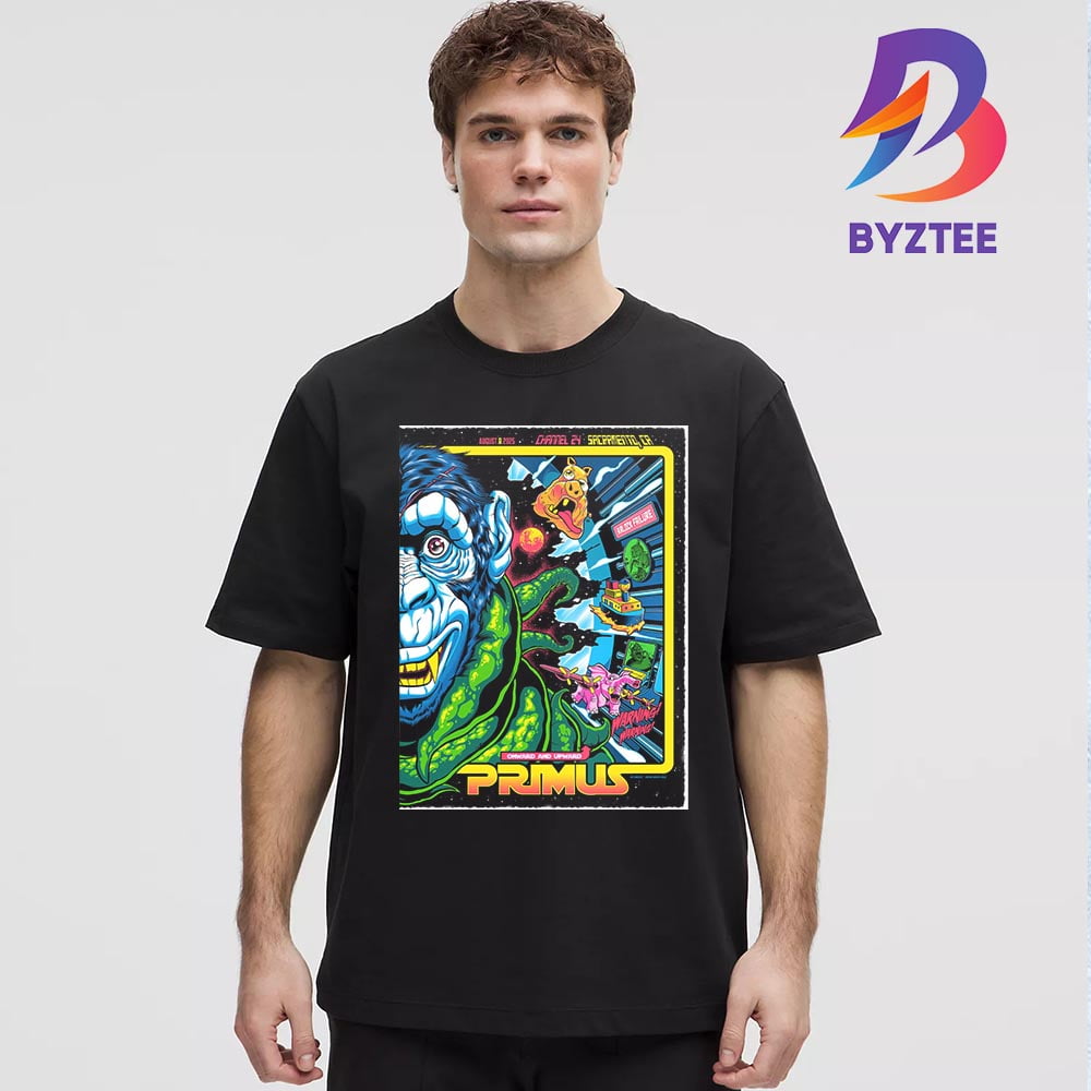 Primus 2025 Sacramento Night 2 Poster Onward And Upward Summer Tour T-shirt - Walmart.com