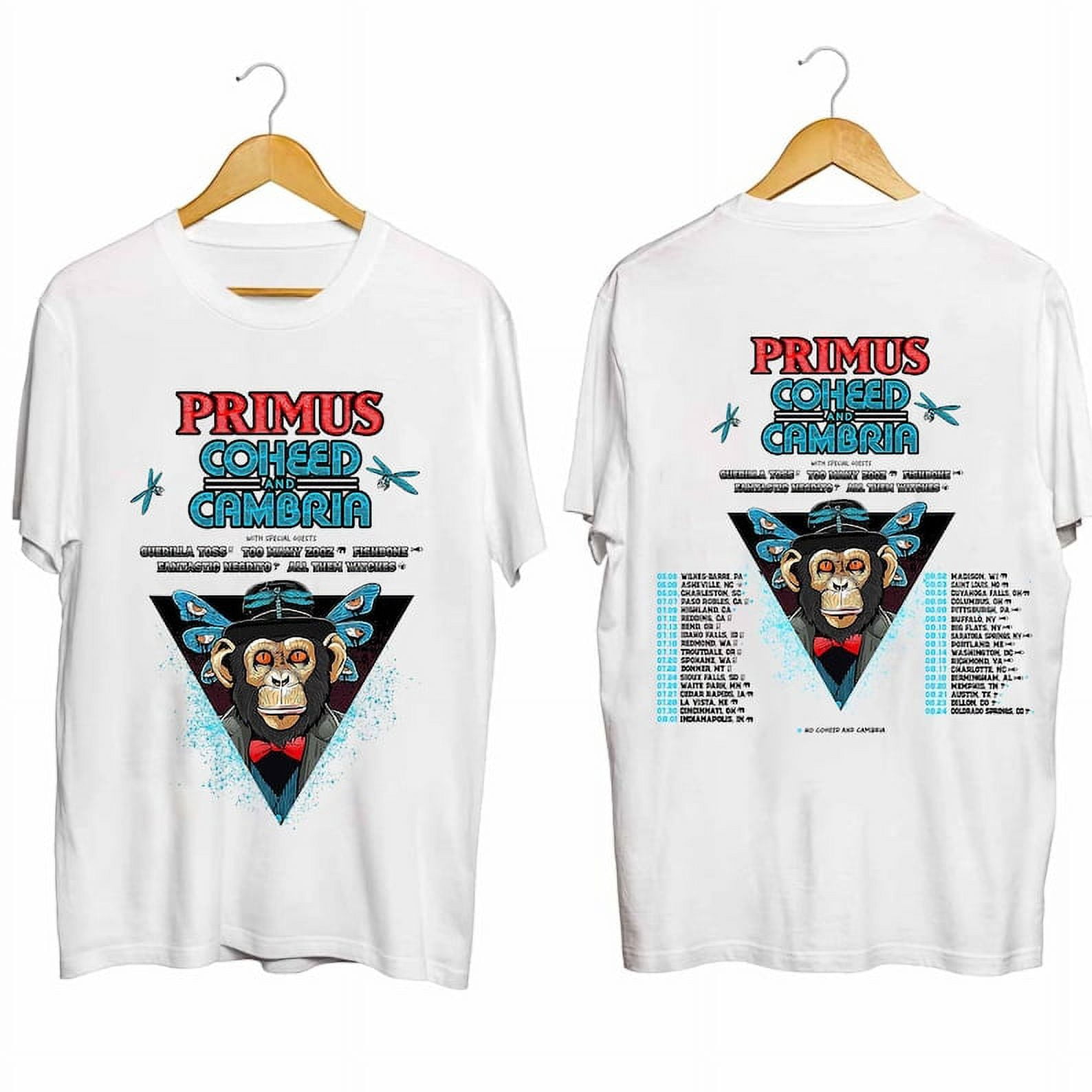 Primus and Coheed and Cambria - Summer 2024 US Tour Shirt, Primus Fan ...