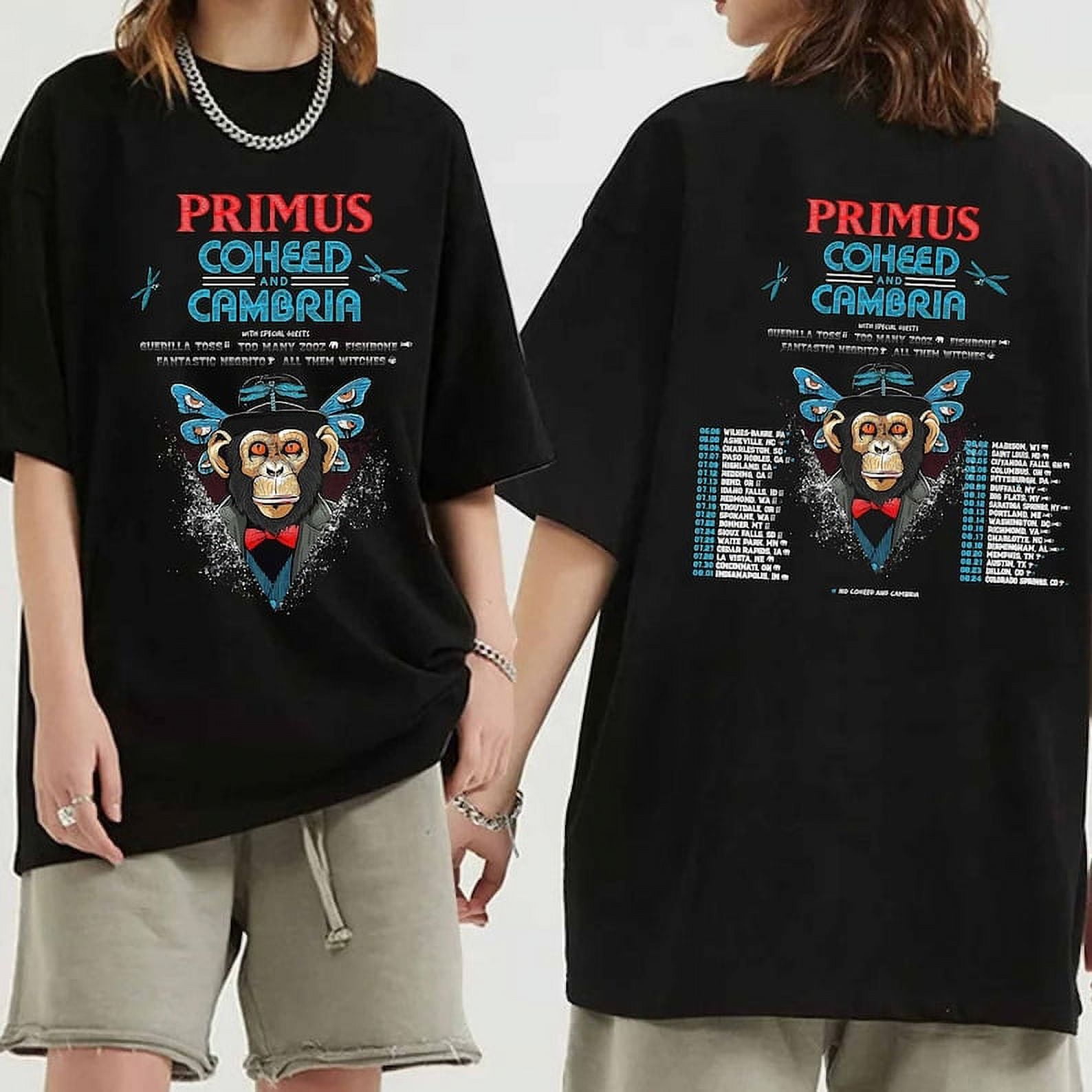 Primus and Coheed and Cambria - Summer 2024 US Tour Shirt, Primus Fan ...