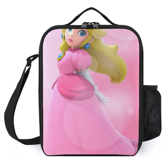 Prin-cess Pe-ach Lunch Bag Insulated, Lunch Box Bag Reusable Lunch Tote ...