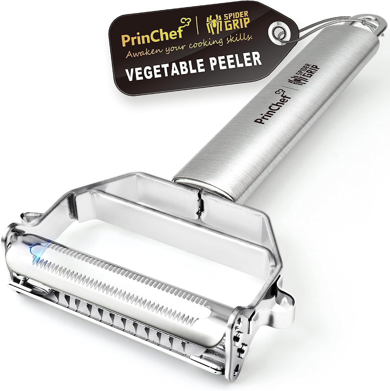 Cookeyes Heavy Duty Vegetable Peeler 3 in 1 Stainless Steel Julienne Slicer for Kitchen ...