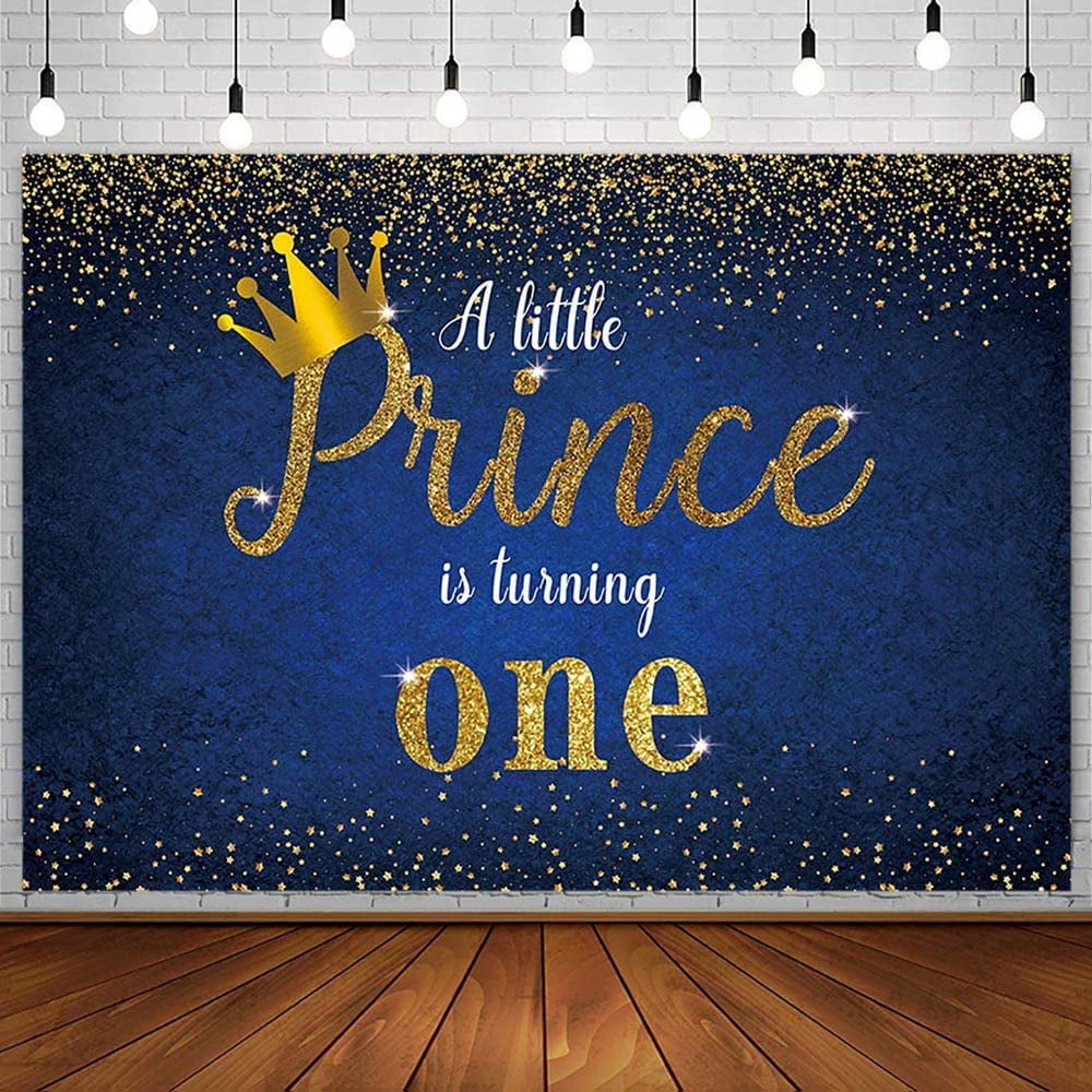 Prince 1st Birthday Backdrop A Little Prince is Turning One Party ...