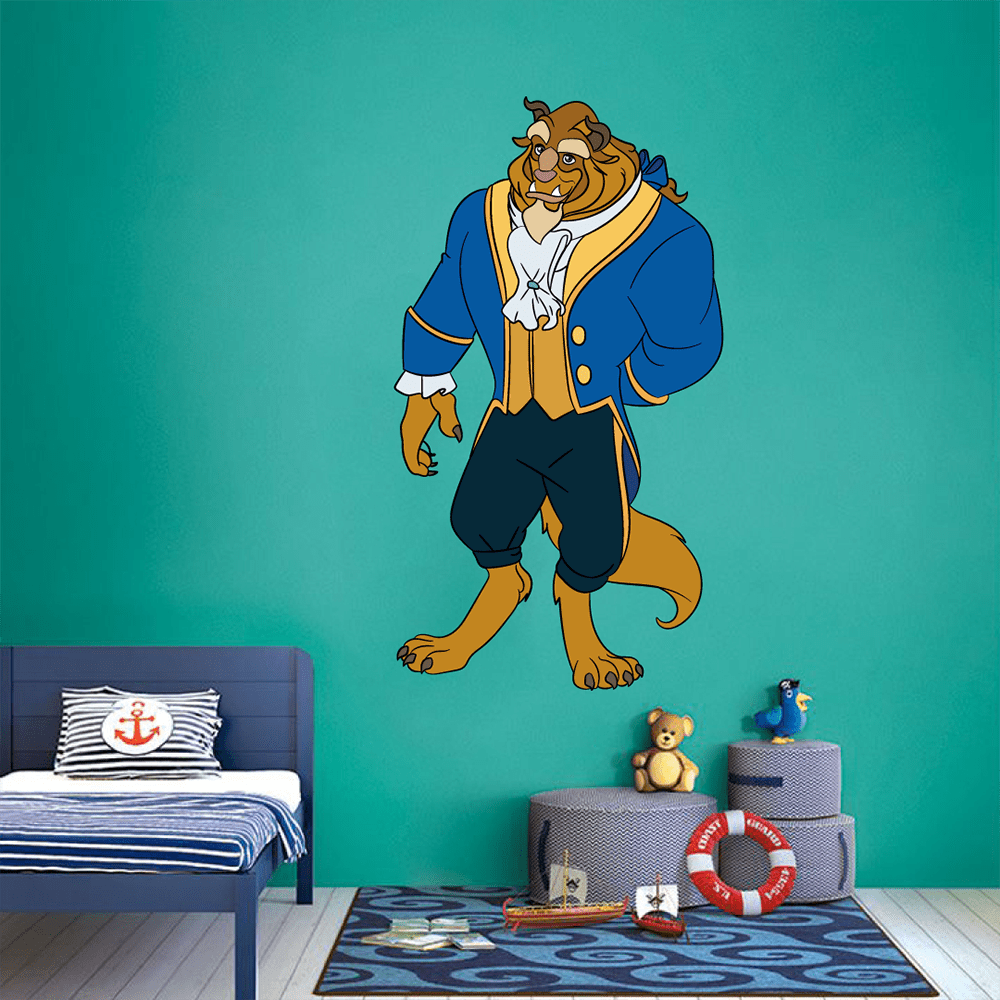 Prince Adam Beast Beauty and the Beast Cartoon Decors Wall Sticker Art ...