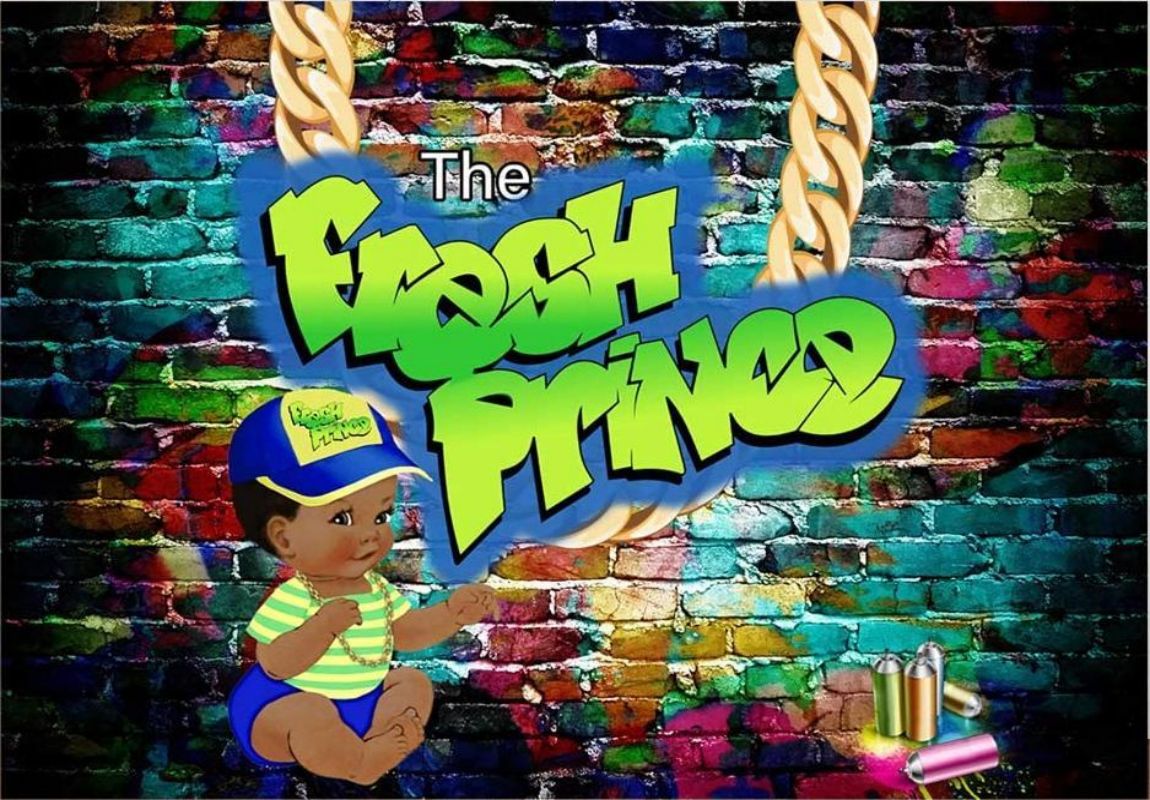 Prince Background Blue Gold Backdrop Party Baby Shower Thr Birthday ...