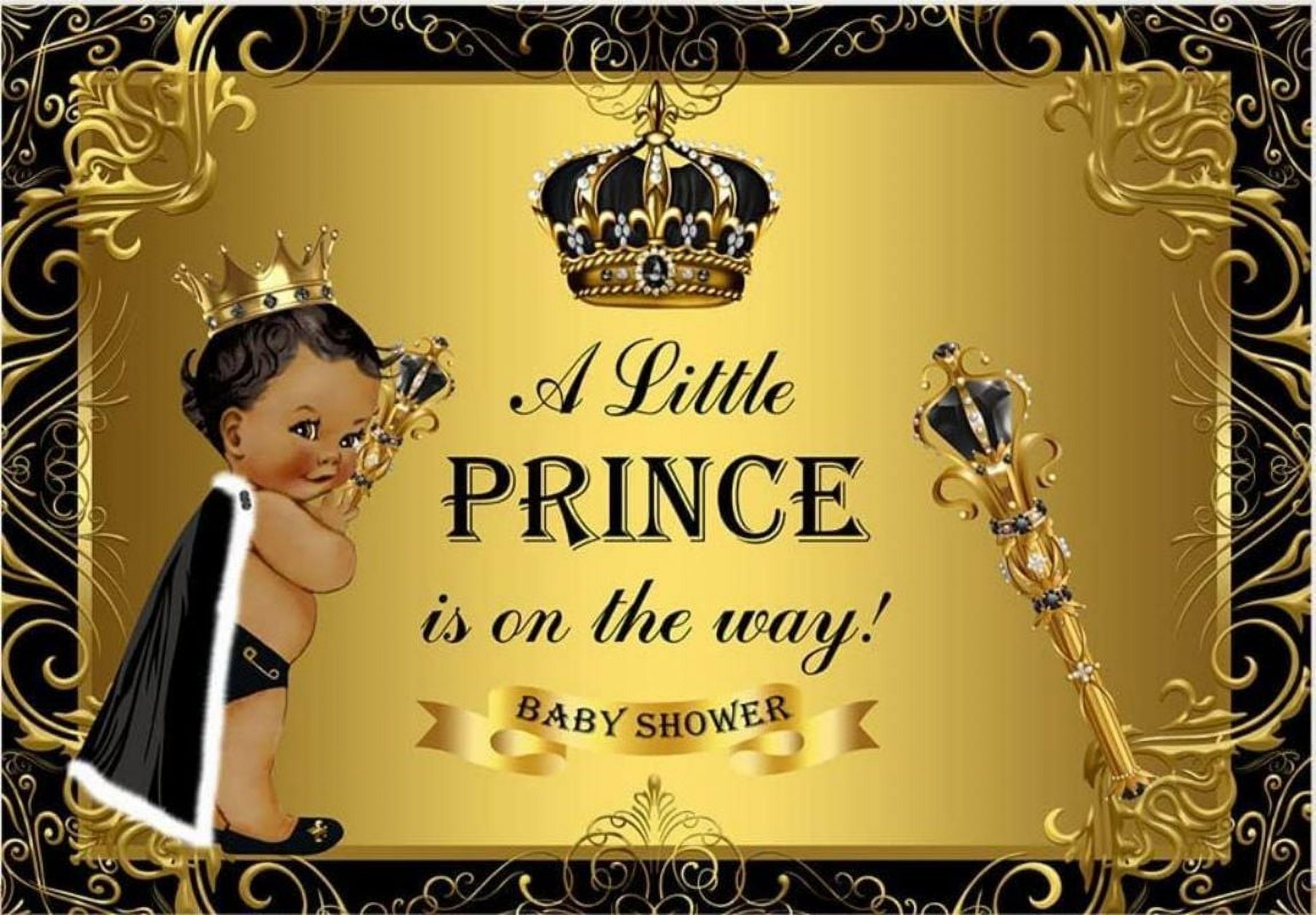 Prince Background Crown Birthday ration Banner Photography Backdrops ...