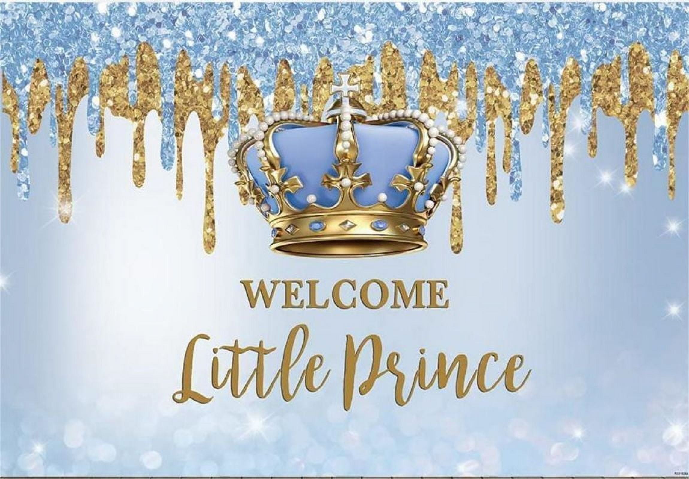 Prince Background Crown Birthday ration Banner Photography Backdrops ...