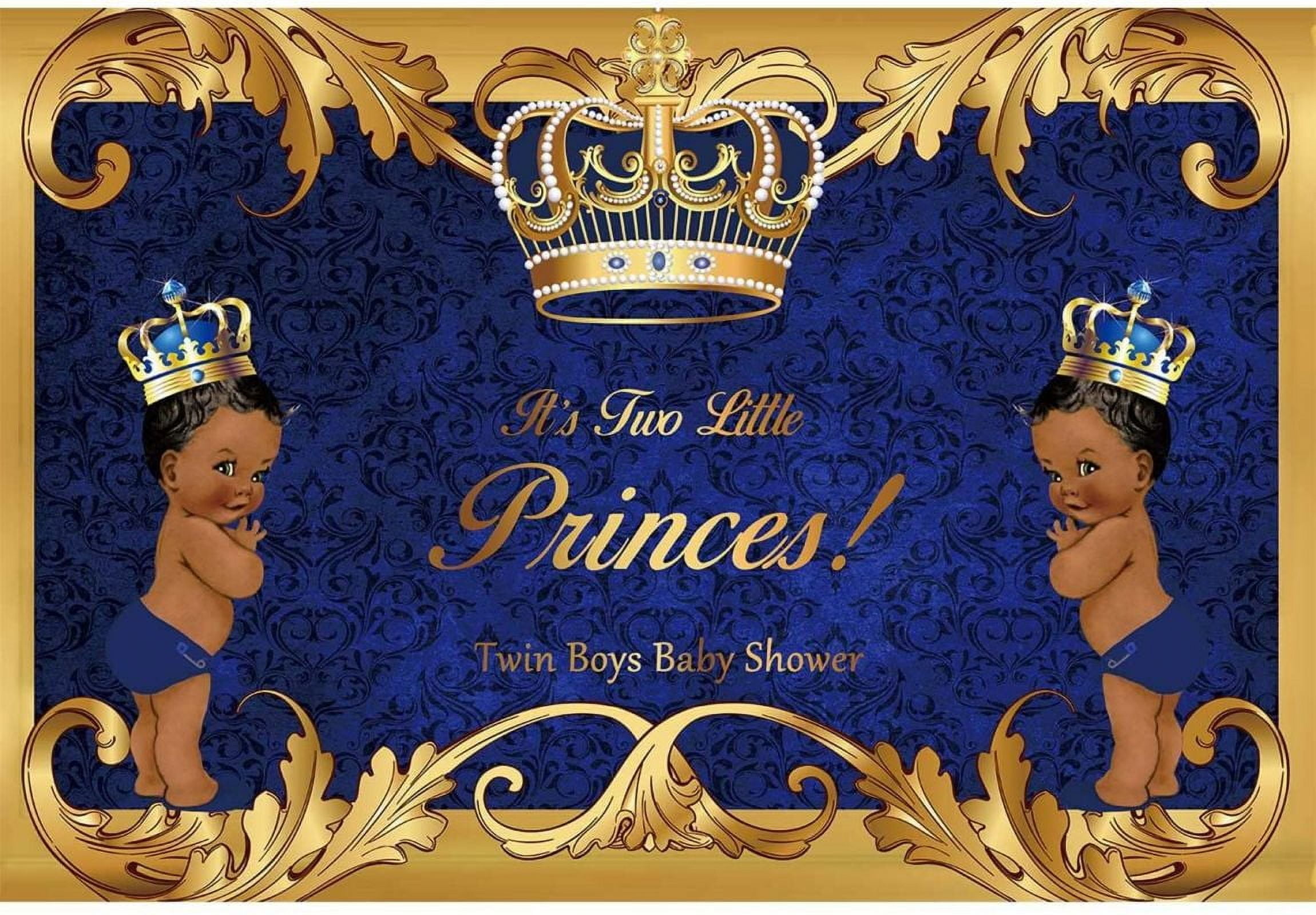 Prince Background Crown Birthday ration Banner Photography Backdrops ...