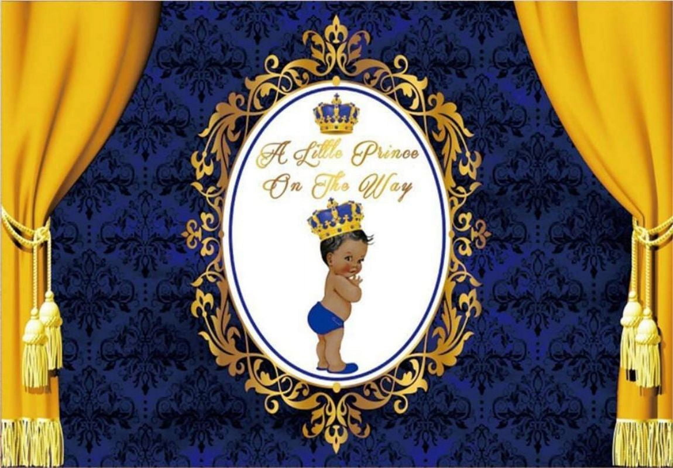 Prince Background Crown Birthday ration Banner Photography Backdrops ...