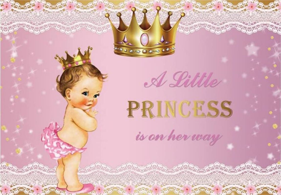 Prince Background Crown Birthday ration Banner Photography Backdrops ...