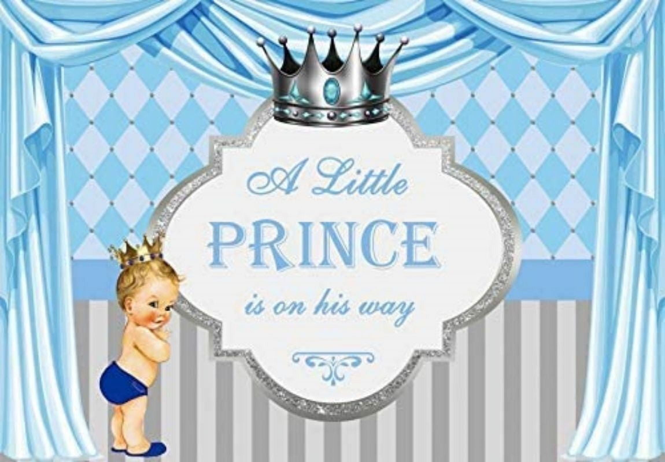Prince Background Crown Birthday ration Banner Photography Backdrops ...