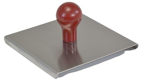 Prince Castle Red Handled Stainless Steel Meat Press, 6"x6" - Meat ...