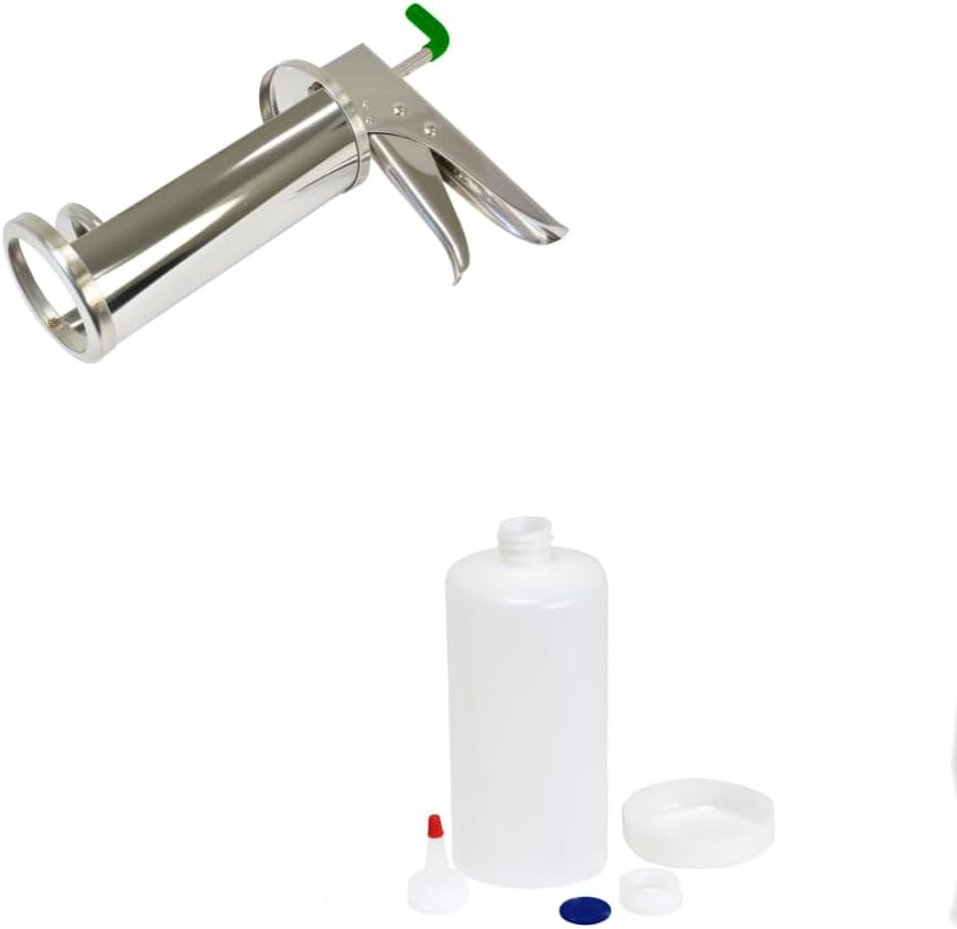 Prince Castle Sauce Dispenser, 1/2oz Sauce Gun, White + Bottle and end ...