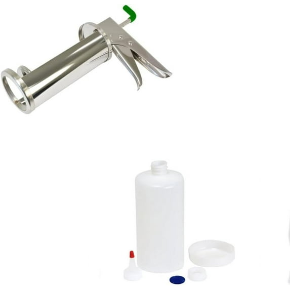 Prince Castle Sauce Dispenser, 1oz Sauce Gun, Green + Bottle and end ...