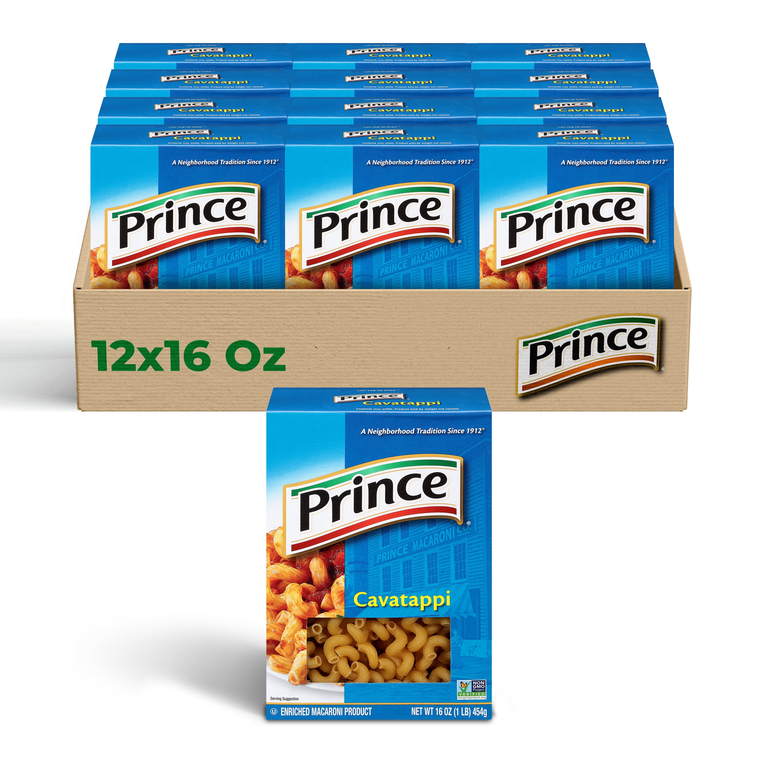 Prince Cavatappi Pasta (12-Pack, 16 oz) Corkscrew pasta with ridges ...