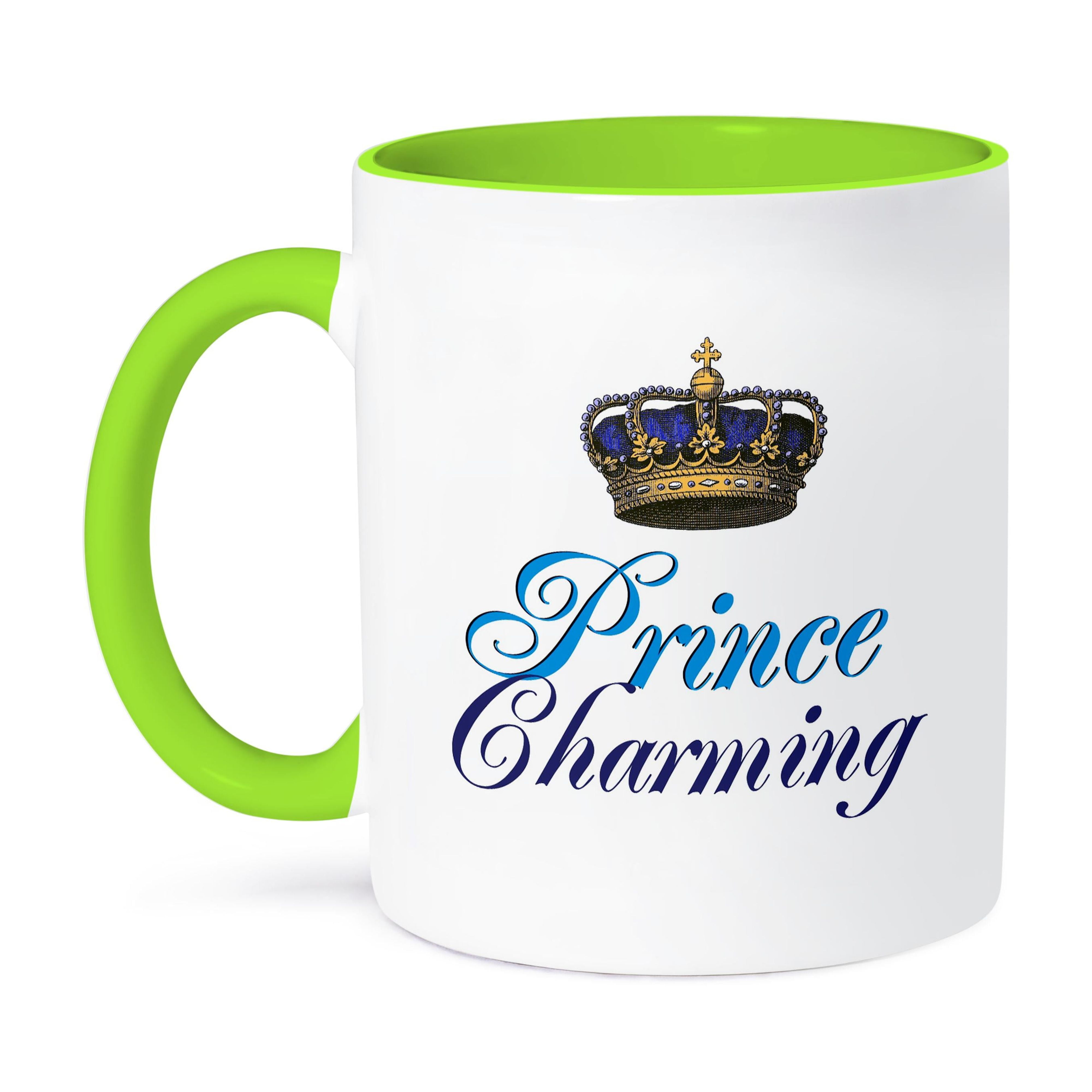 3dRose, Prince Charming royal blue cursive script text with gold crown ...